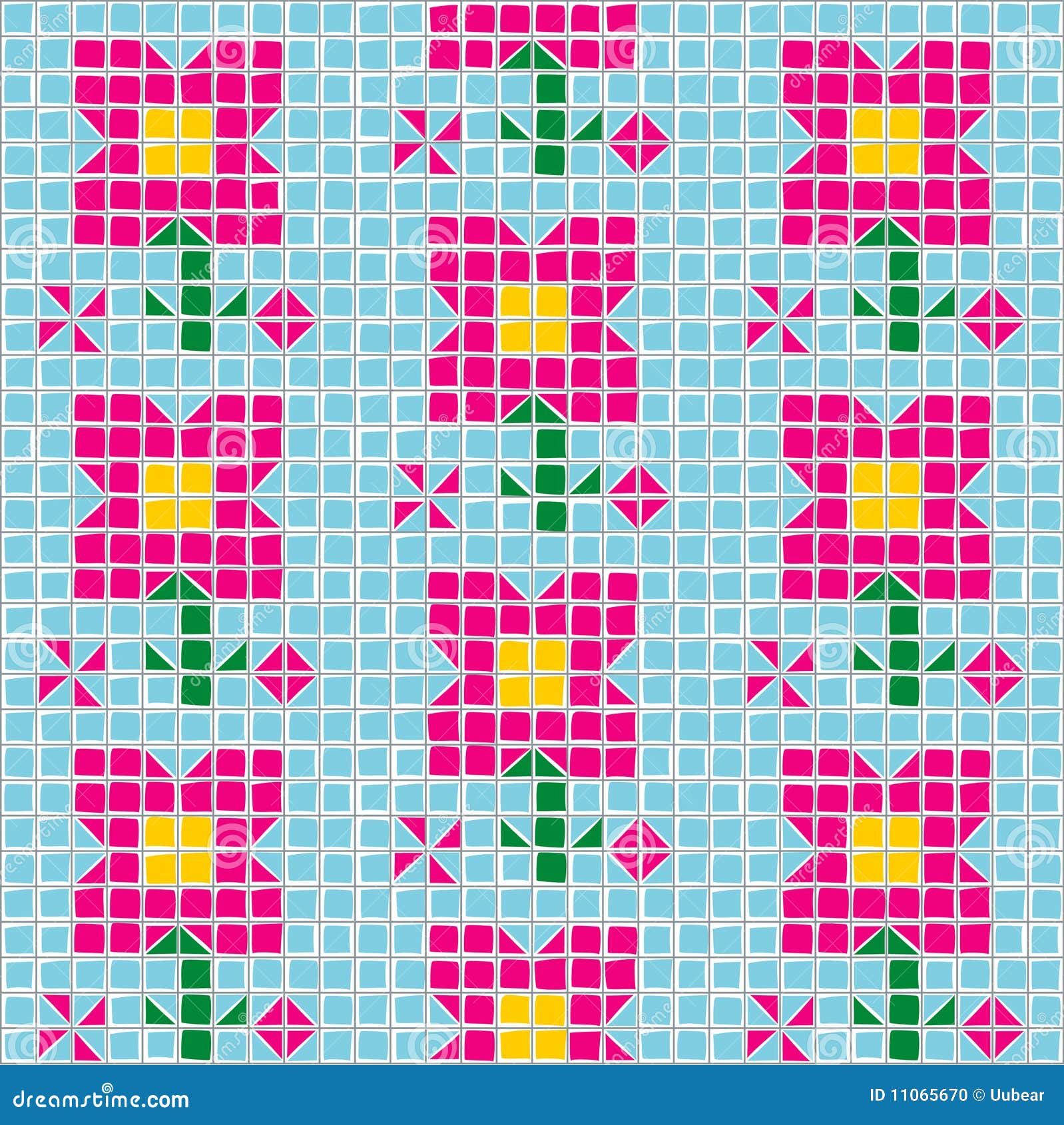 Flor Del Mosaico Del Vector Ilustración del Vector - Ilustración de ...