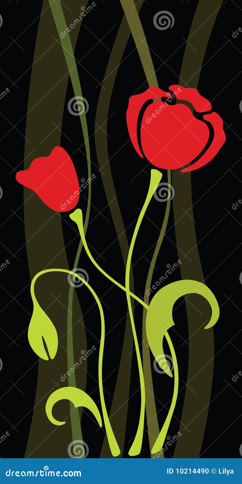 Flor Del Vector De La Amapola Ilustración del Vector - Ilustración de ...