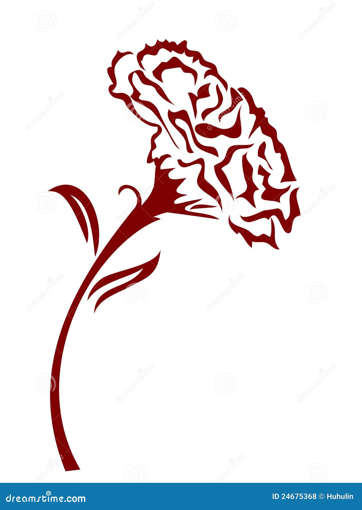 Flor do cravo ilustração do vetor. Ilustração de flor - 24675368