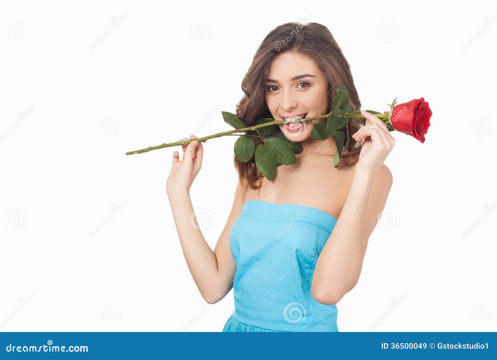 Flor em sua boca. imagem de stock. Imagem de felicidade - 36500049 Flor em sua boca. imagem de stock. Imagem de felicidade - 36500049