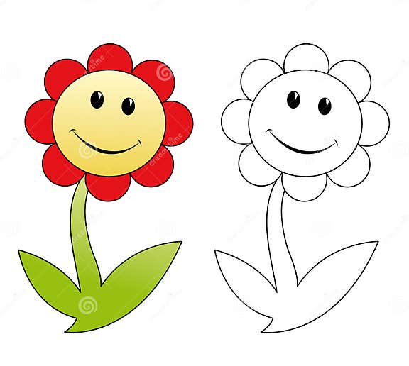 Flor feliz ilustración del vector. Ilustración de floral - 13747561