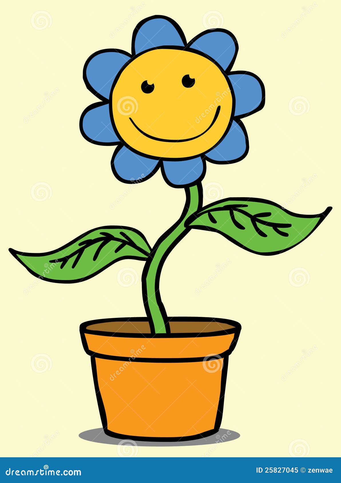 Flor feliz ilustración del vector. Ilustración de lindo - 25827045