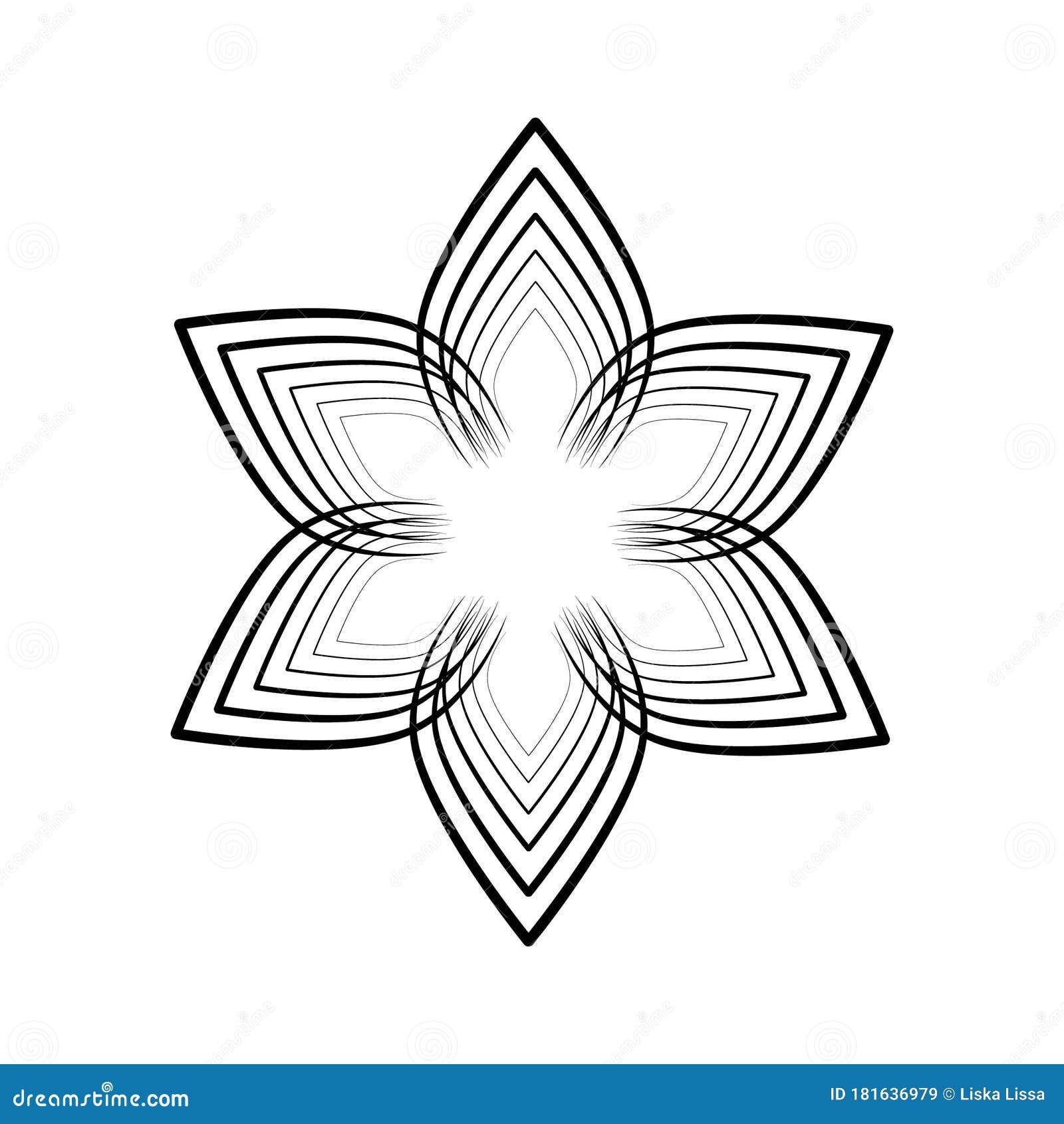 Flor negra vectorial ilustración del vector. Ilustración de hermoso ...