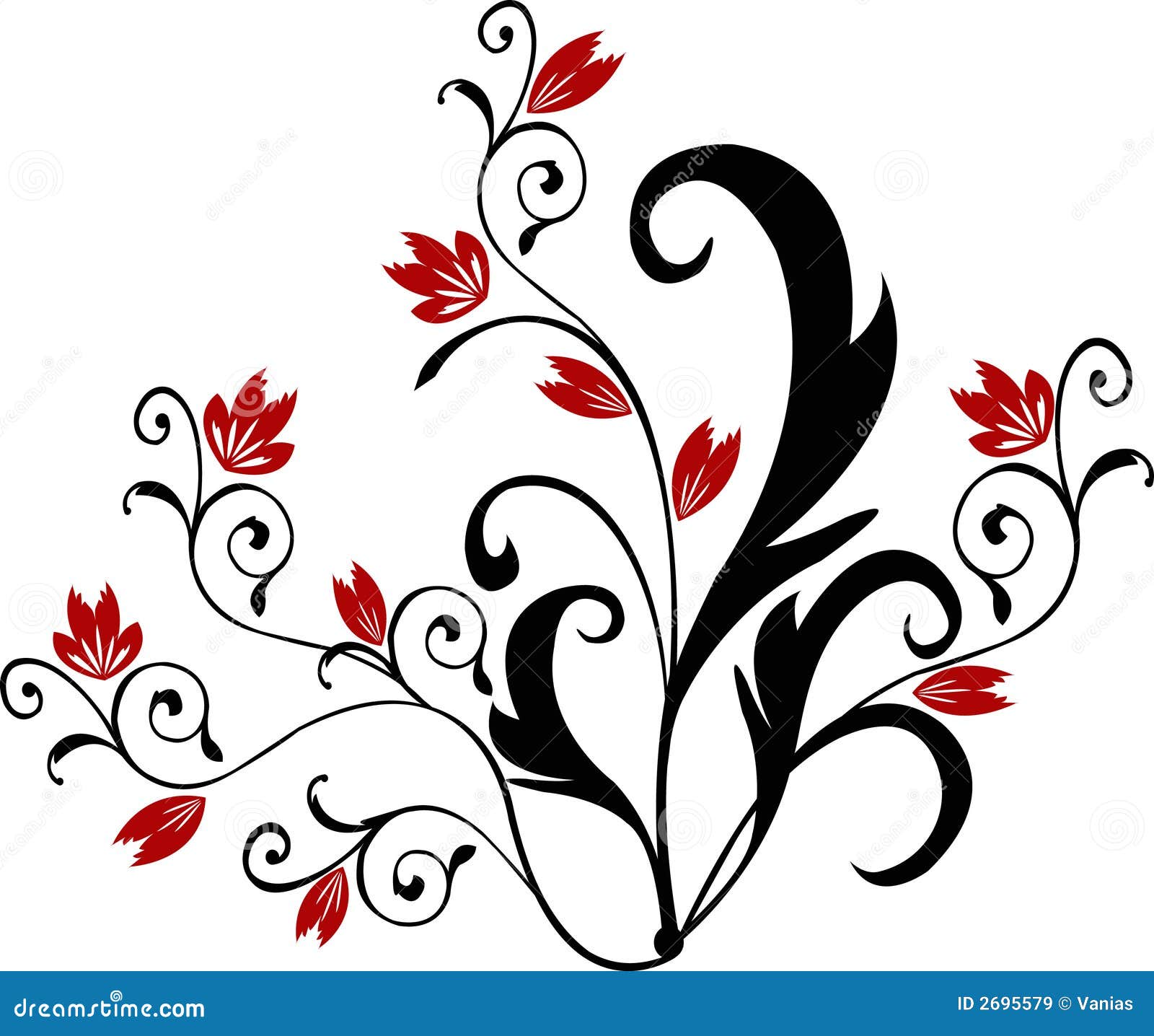 Flor - vector ilustración del vector. Ilustración de creativo - 2695579