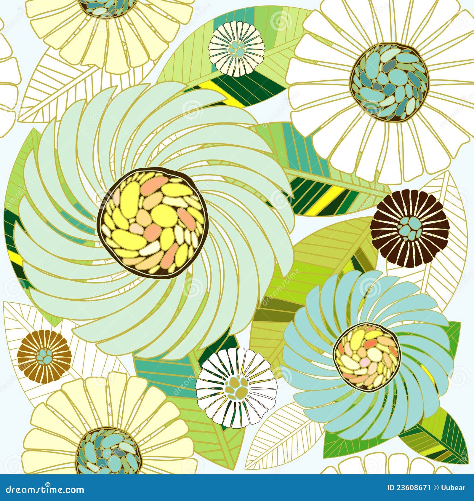 Flora Abstract Seamless Design Stock Vector - Illustration of template ...