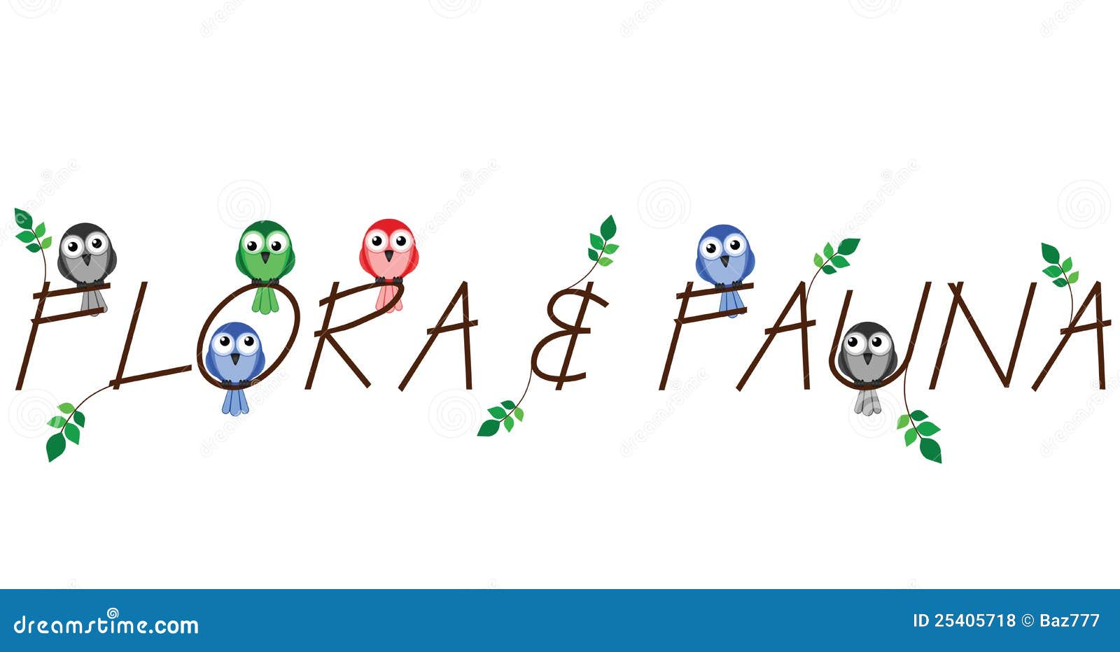 Flora And Fauna Vector Illustration | CartoonDealer.com #25405718