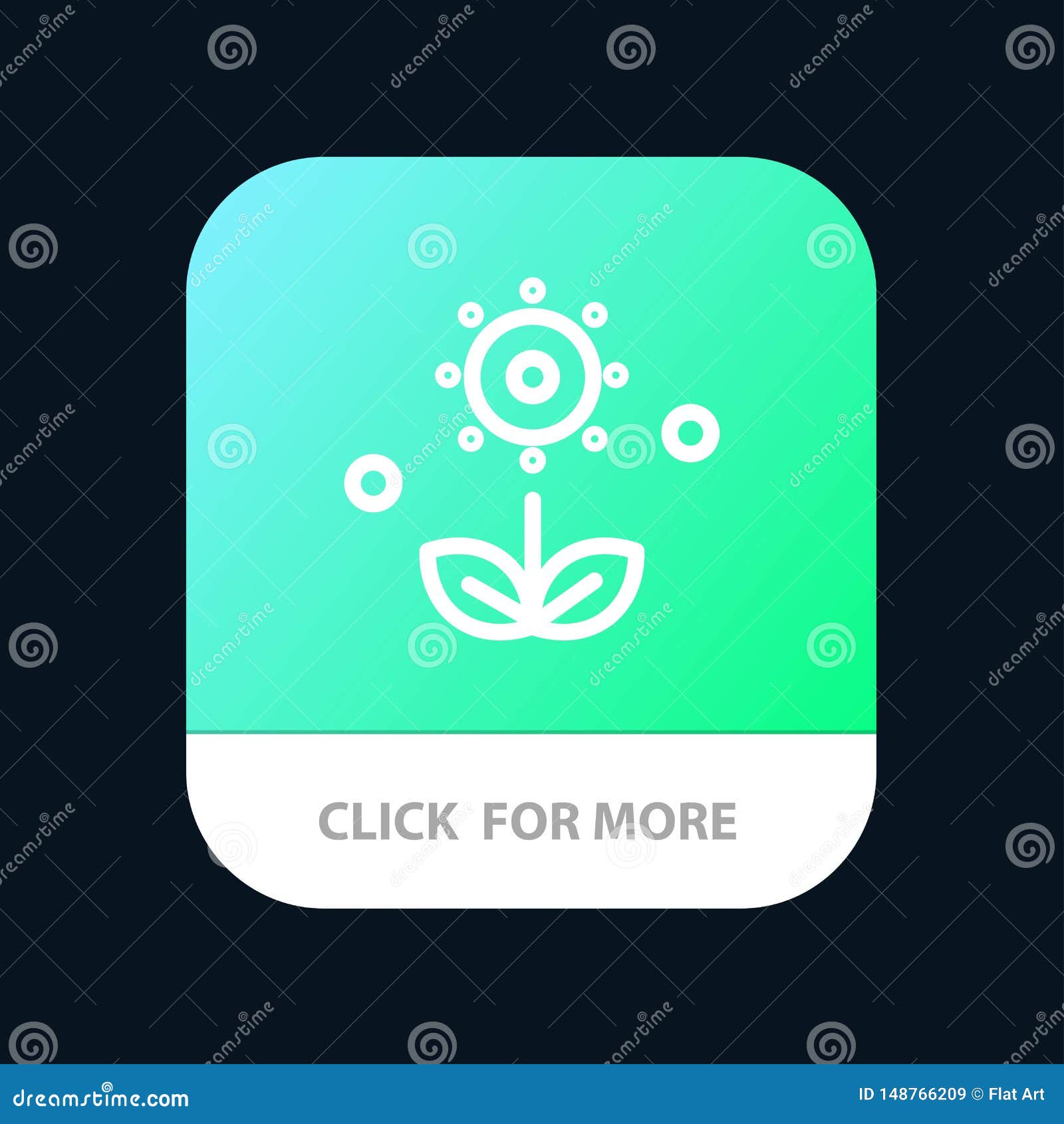 Flora, Floral, Flower, Nature, Spring Mobile App Button. Android and ...