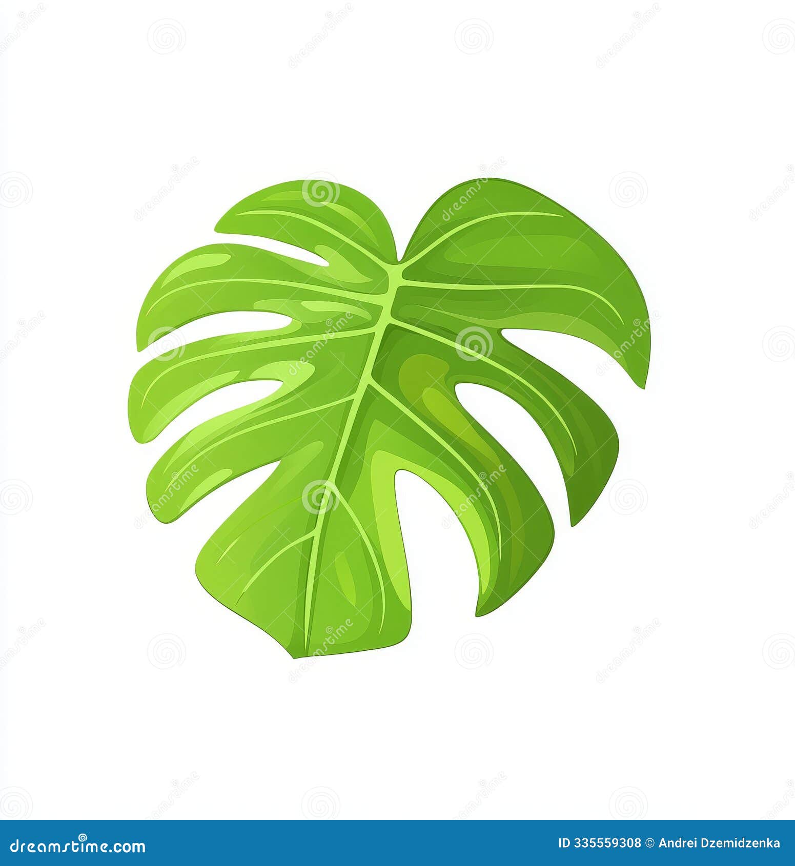 Flora Icon Cartoon Modern. Leafy Jungle Plant Stock Illustration ...