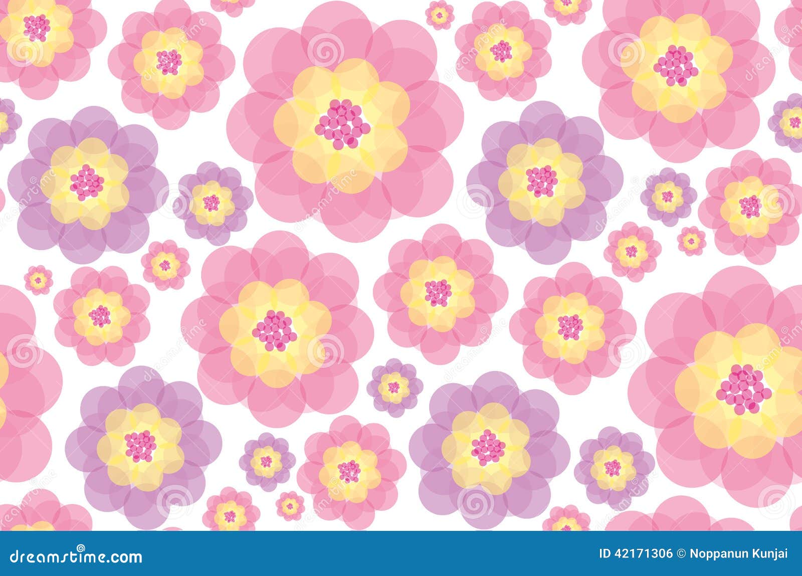 Flora pattern stock vector. Illustration of pink, white - 42171306