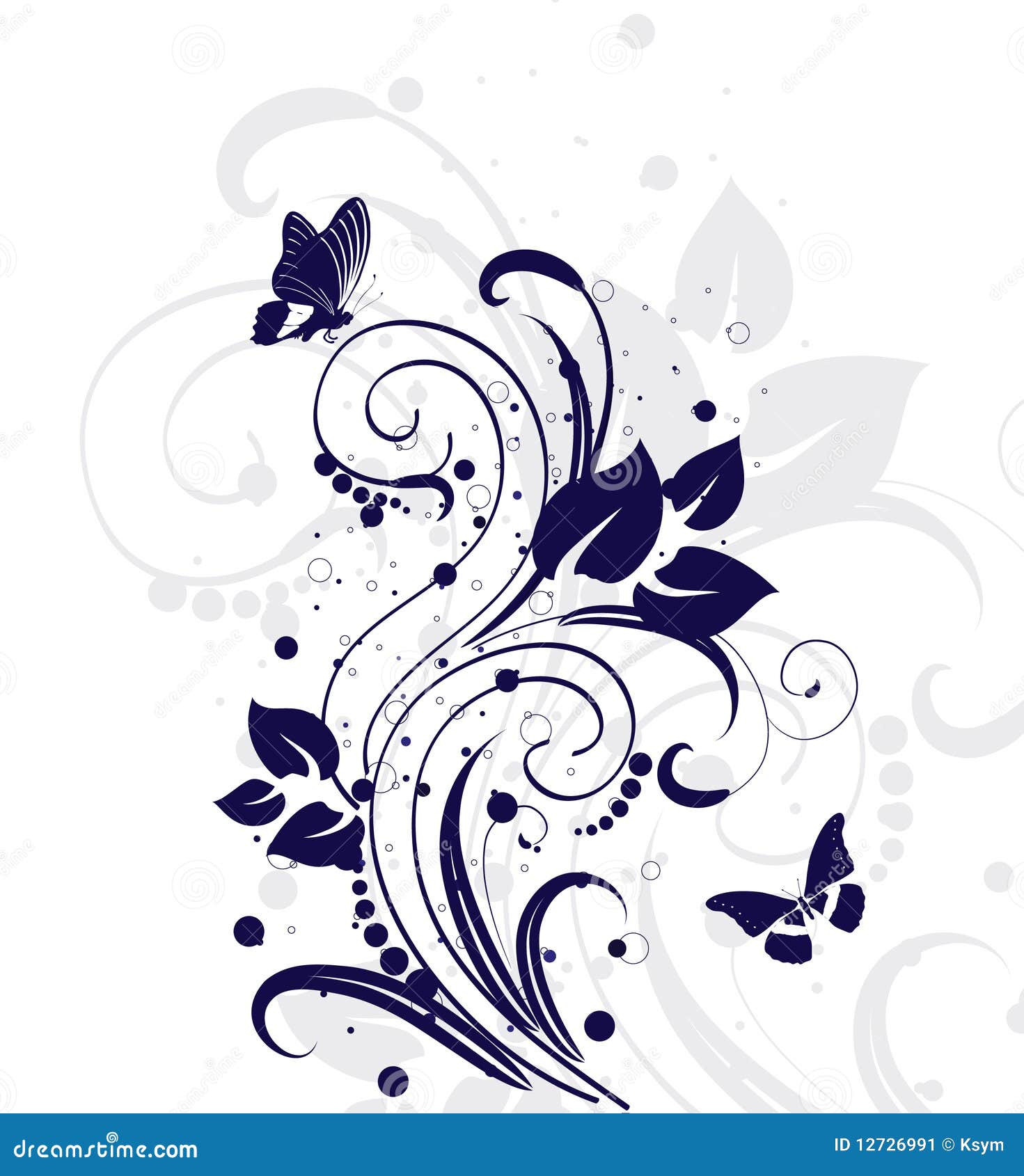 Floral abstract stock vector. Illustration of print, decoration - 12726991