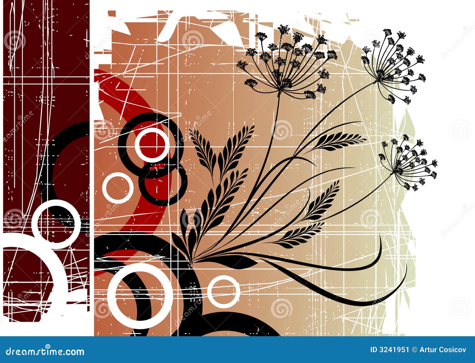Floral abstract stock vector. Illustration of autumn, botany - 3241951