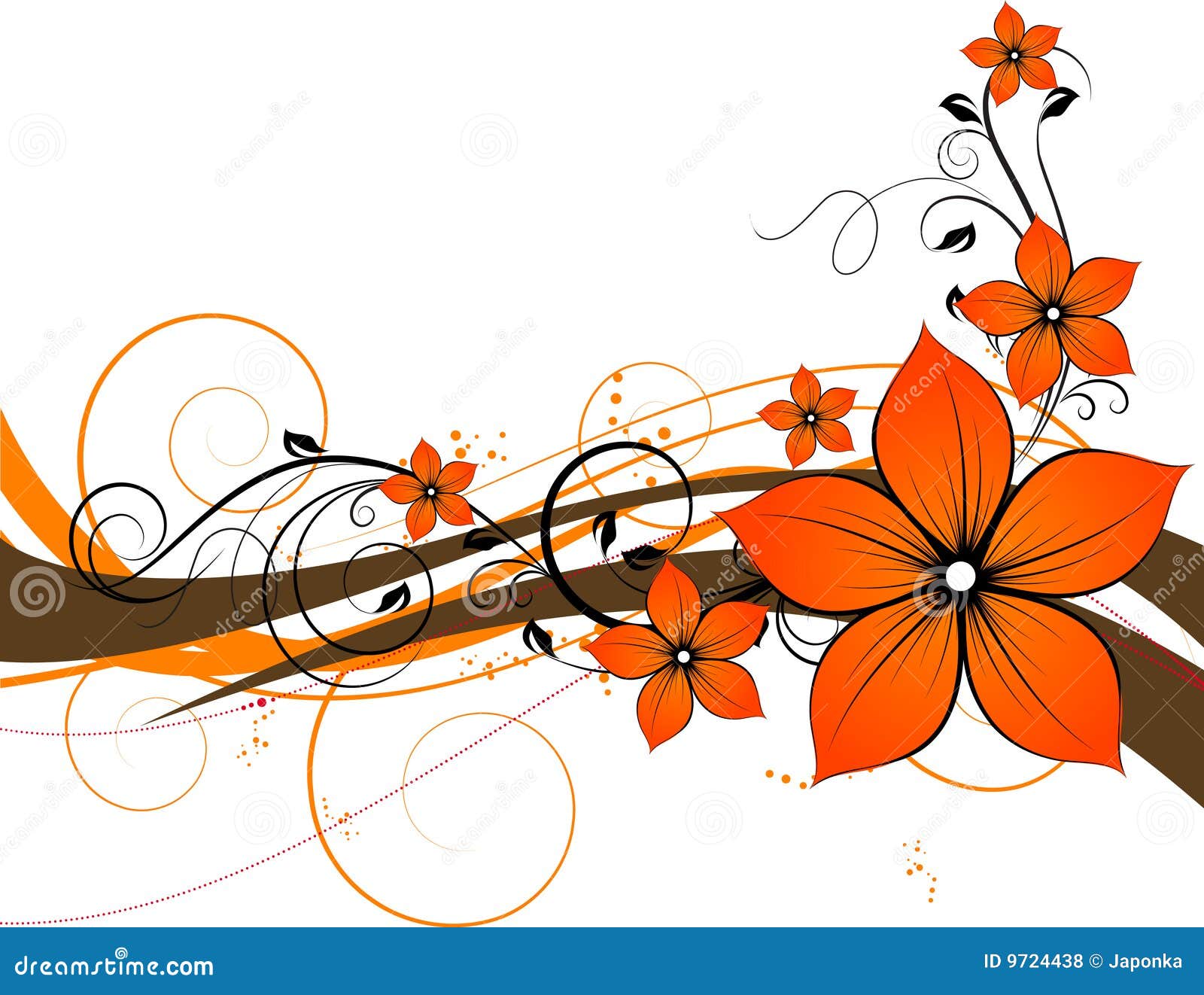 Floral abstract background stock vector. Illustration of natural - 9724438