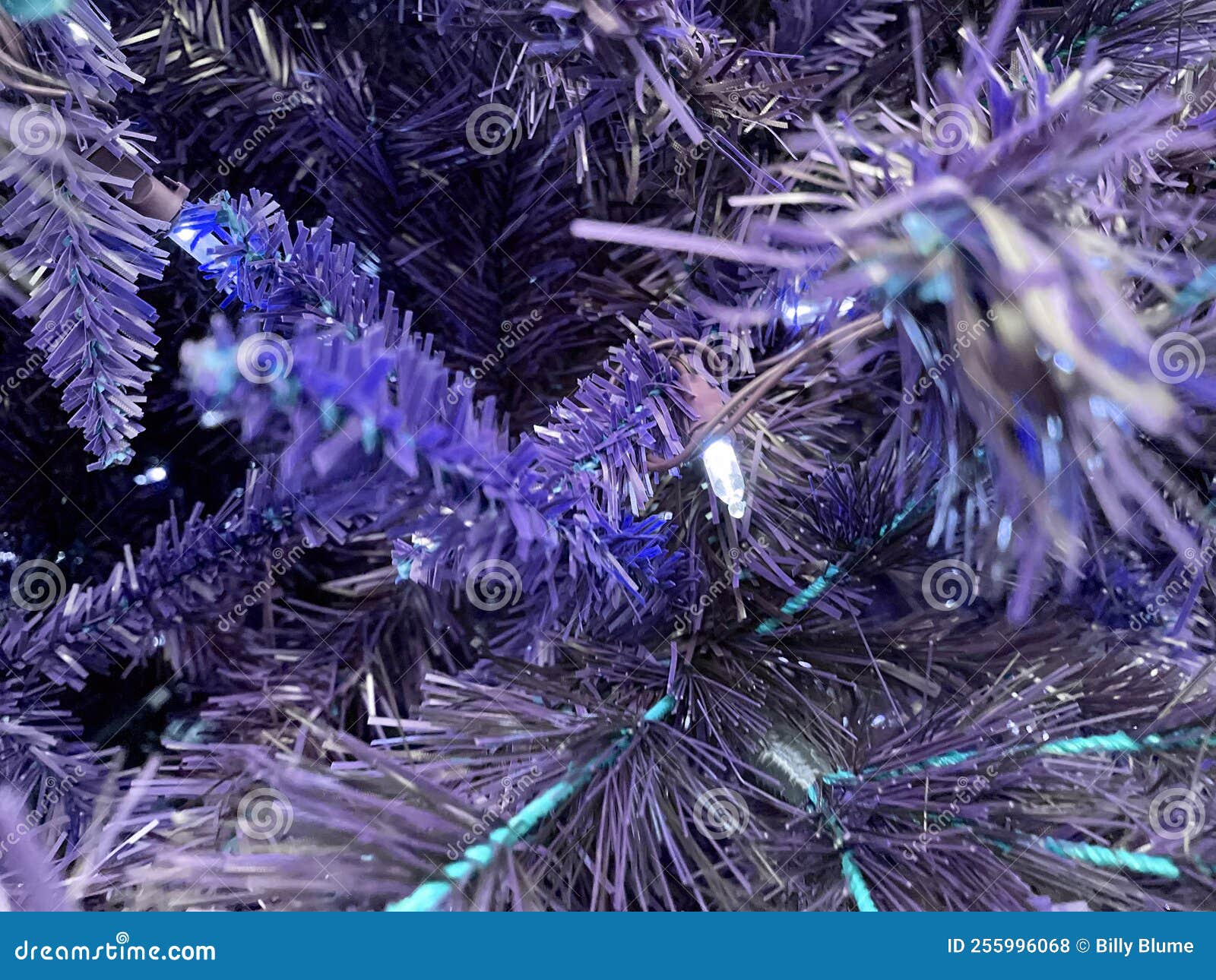 Floral Abstract Background Dark Purple Tinted Holiday Lighted Tree ...