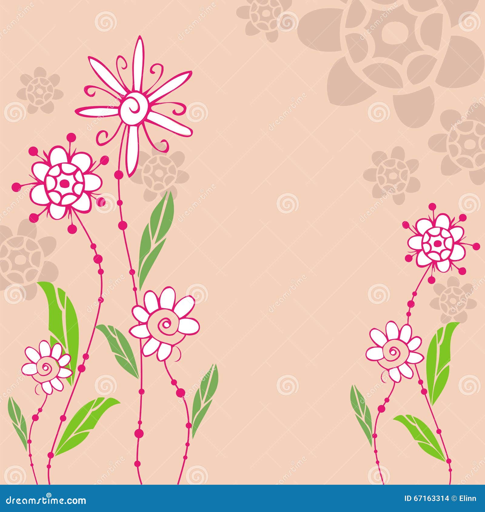 Floral abstract background stock vector. Illustration of doodle - 67163314