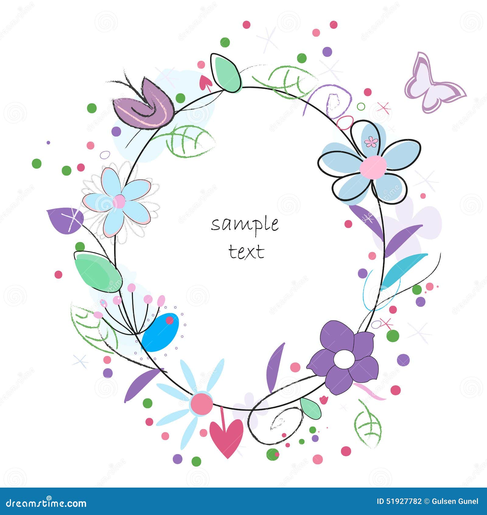 Floral Abstract Background Vector Greeting Card Stock Vector ...