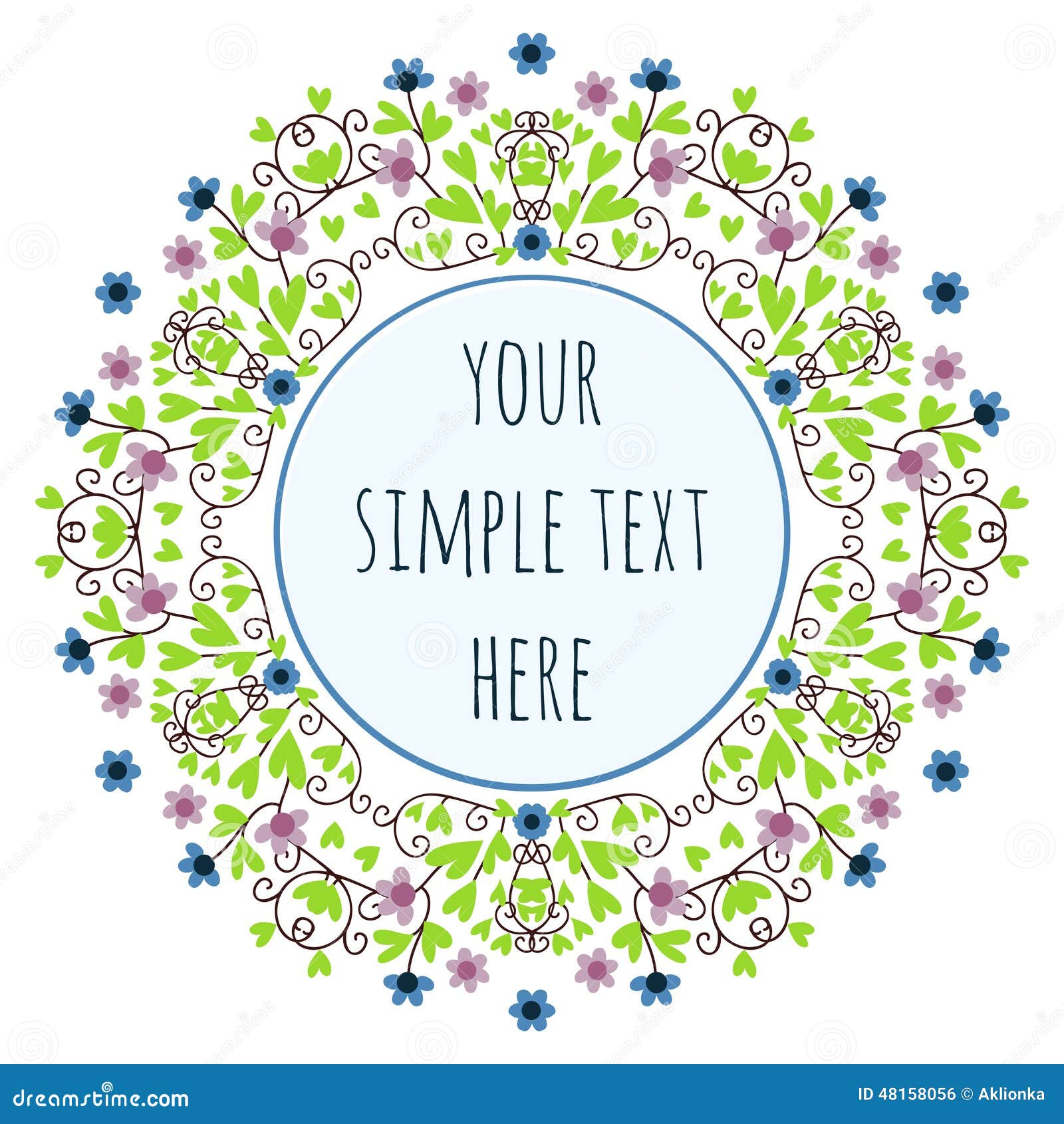 Floral Abstract Circular Pattern Stock Vector - Illustration of summer ...