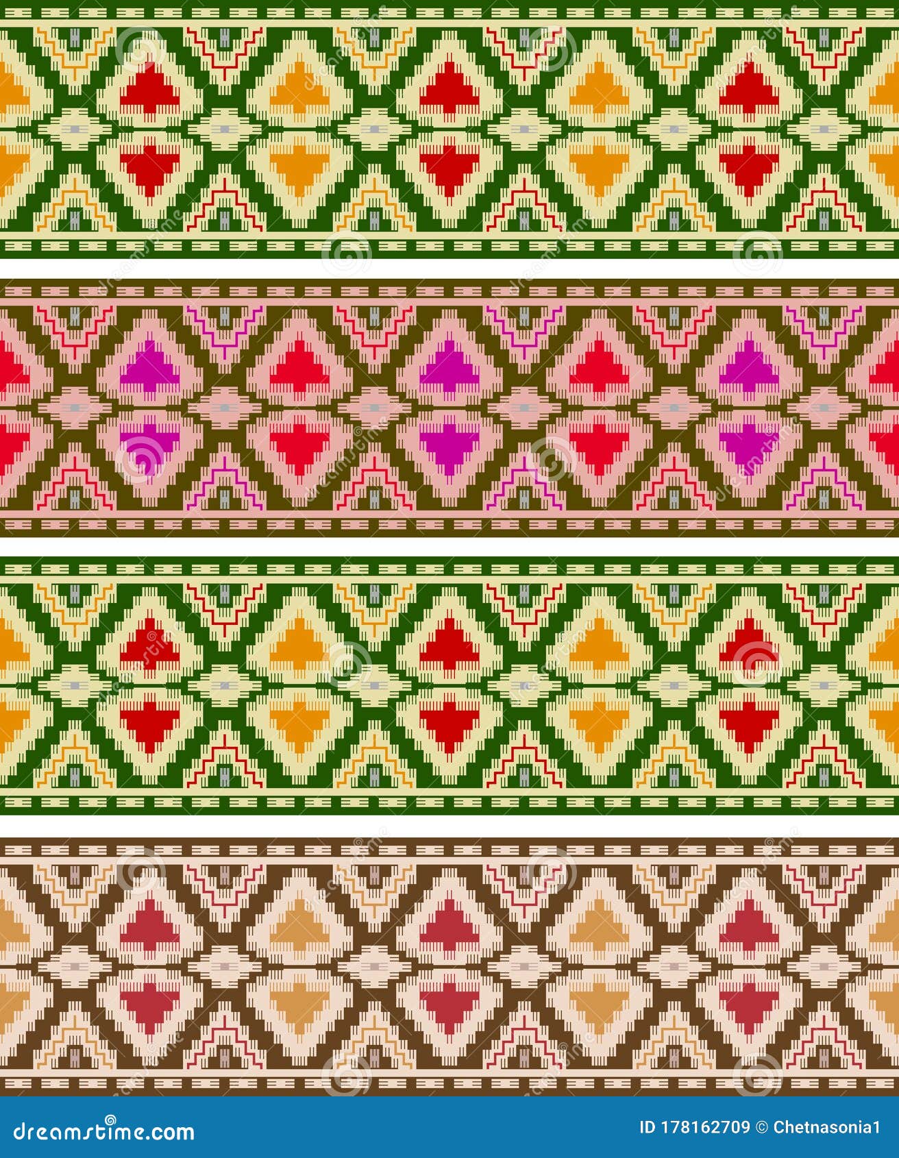 Floral Abstract Colorful Border Design Background Stock Illustration ...