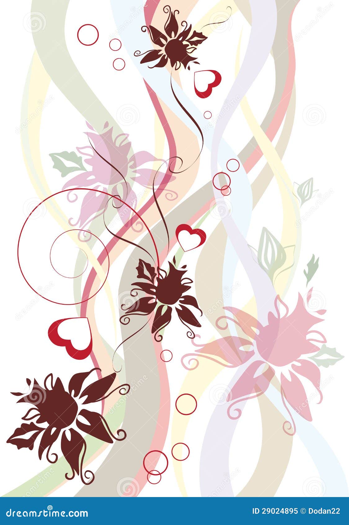 Floral abstract design stock vector. Illustration of background - 29024895