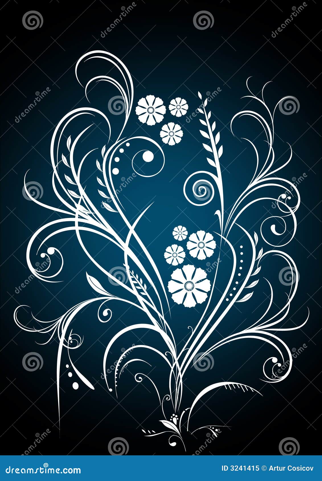 Floral abstract design stock vector. Illustration of floral - 3241415