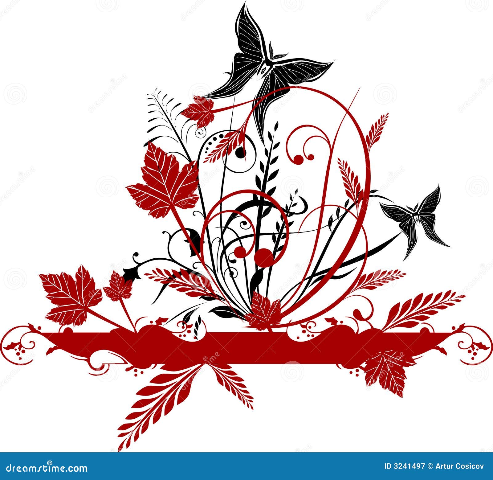 Floral abstract design stock vector. Illustration of beautiful - 3241497