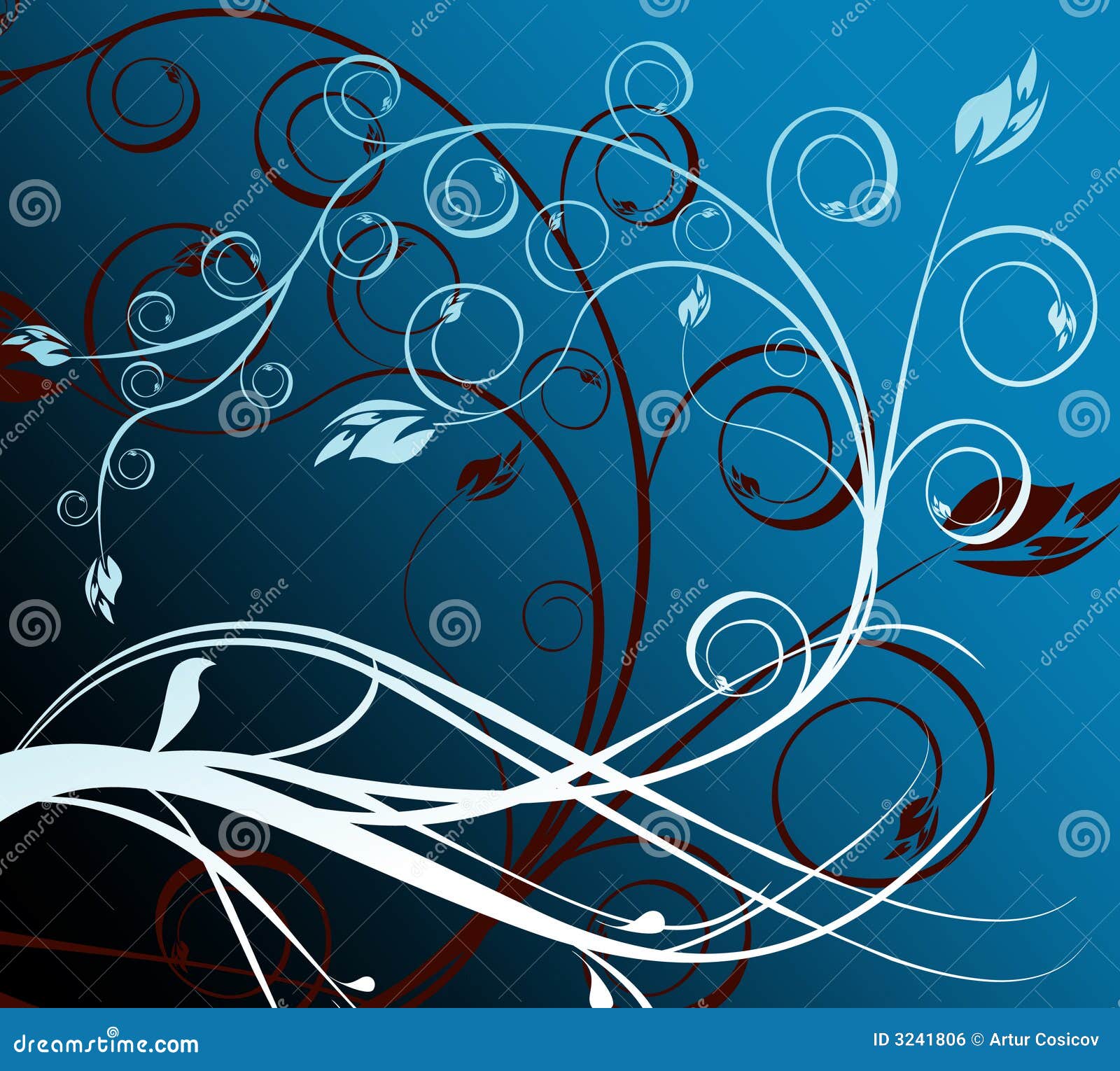 Floral abstract design stock vector. Illustration of growth - 3241806