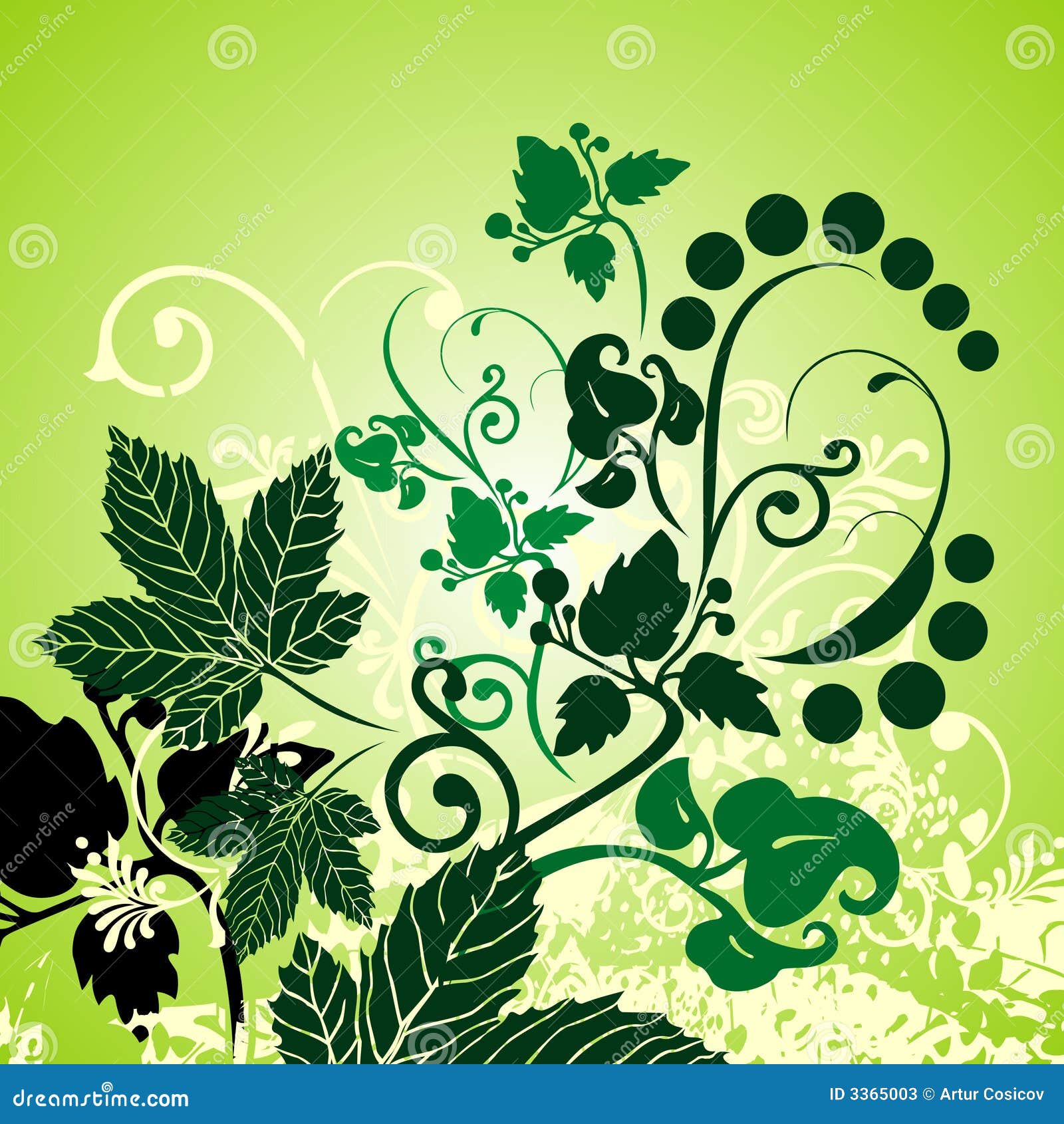 Floral abstract design stock vector. Illustration of pattern - 3365003