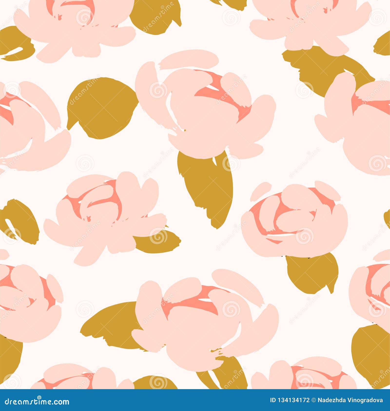 Floral Abstract Seamless Pattern. Vector Design for Different Surfases ...