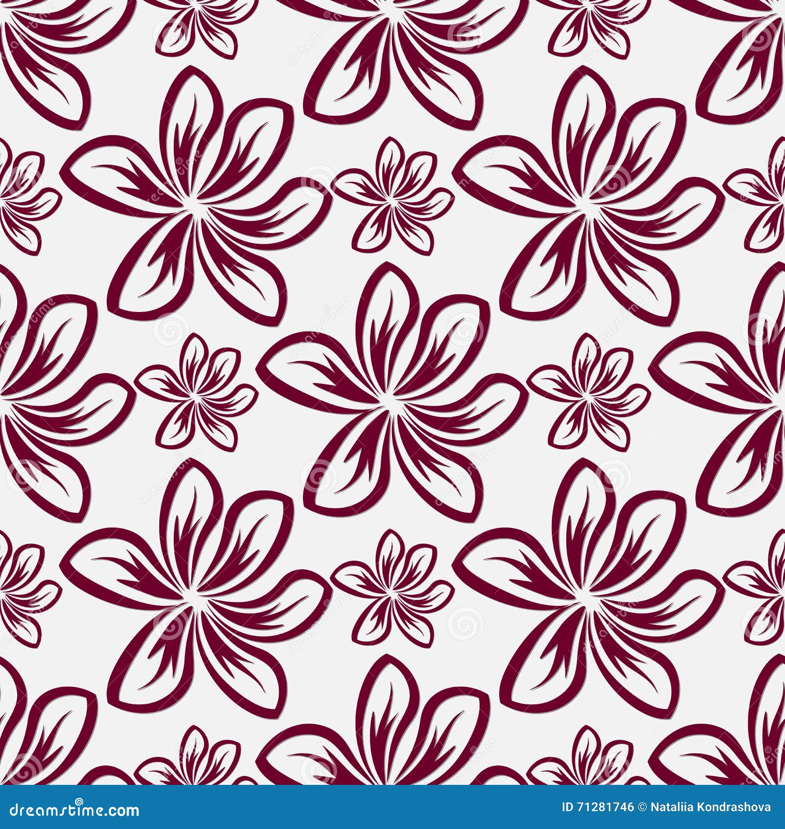 Floral Abstract Seamless Pattern Stock Vector - Illustration of ...