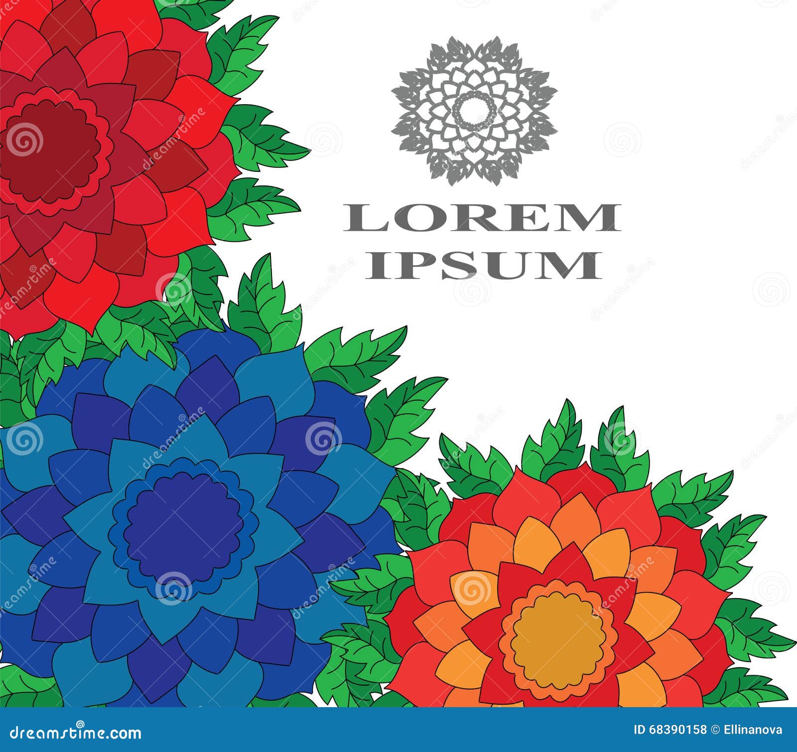 Floral Abstract with Space for Your Text Stock Vector - Illustration of ...