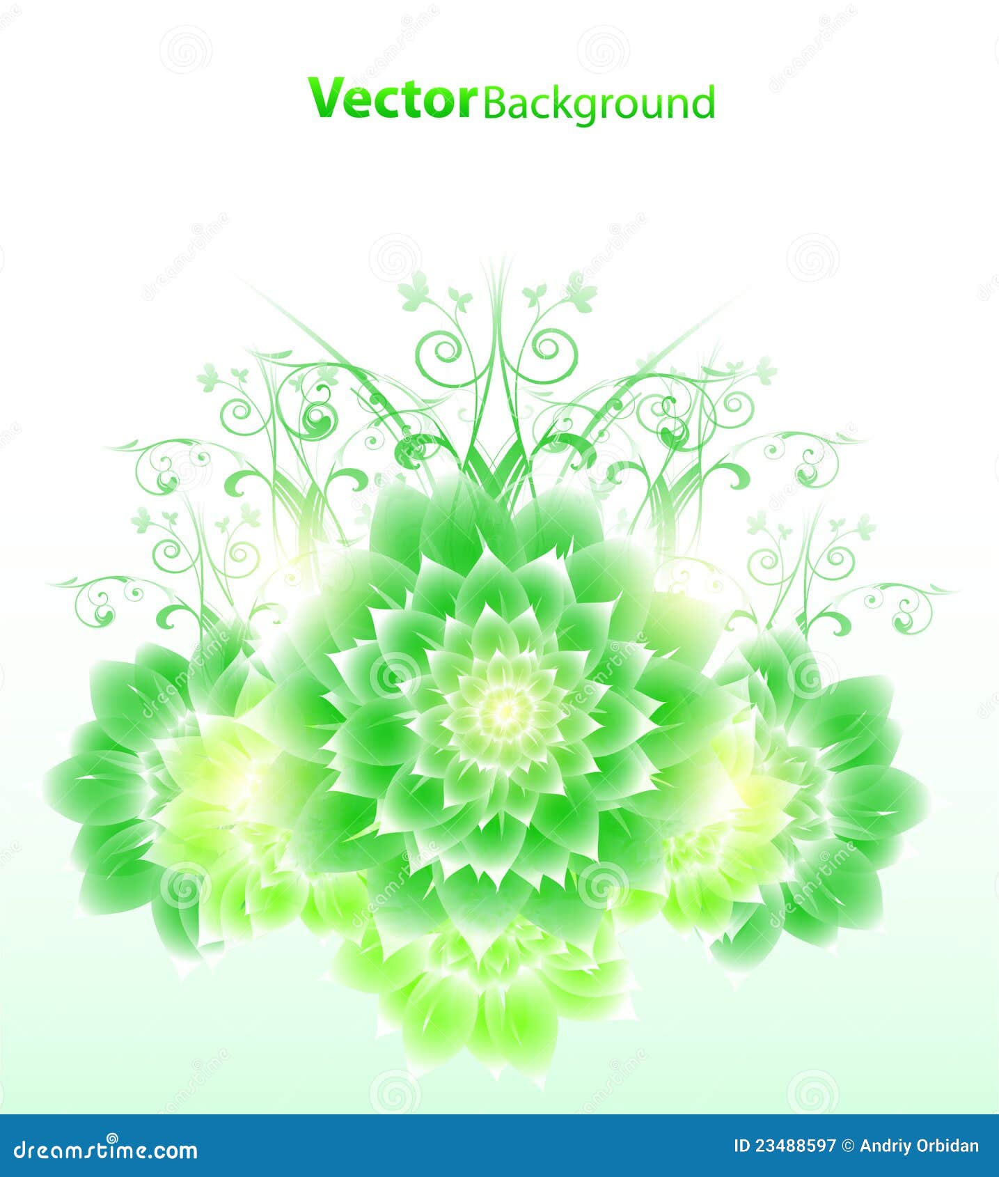 Floral Abstract Vector Background Stock Vector - Illustration of ...