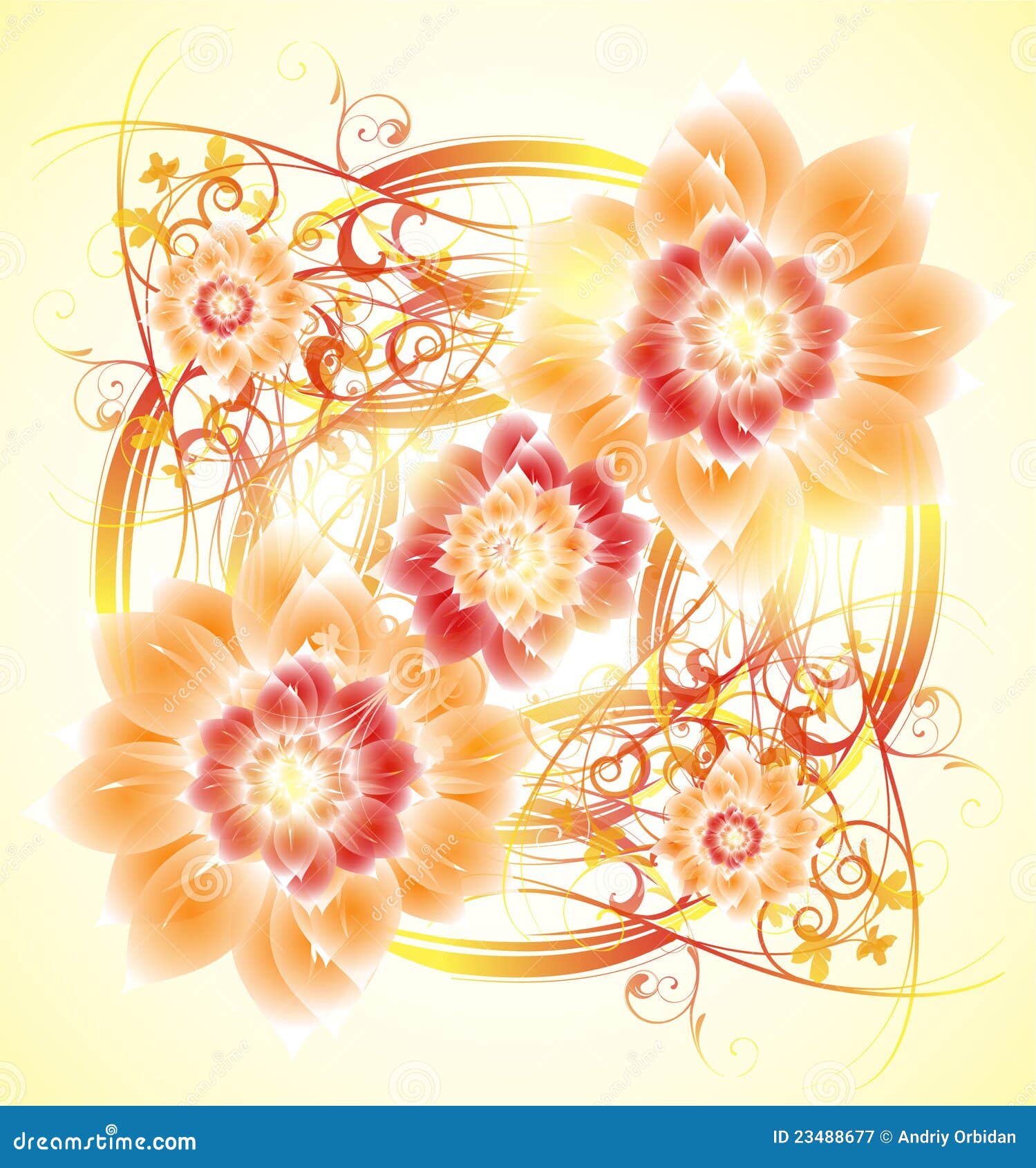 Floral Abstract Vector Background Stock Vector - Illustration of ...