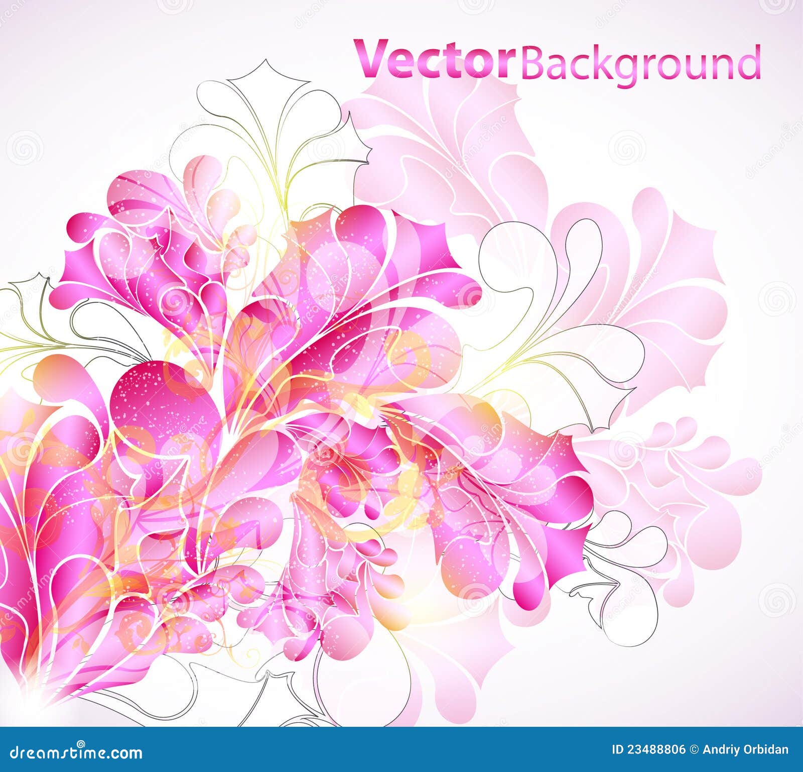 Floral Abstract Vector Background Stock Vector - Illustration of modern ...