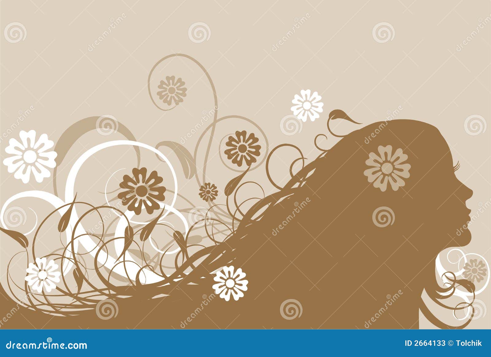 Floral Abstract Woman, Vector Stock Vector - Illustration of creative ...