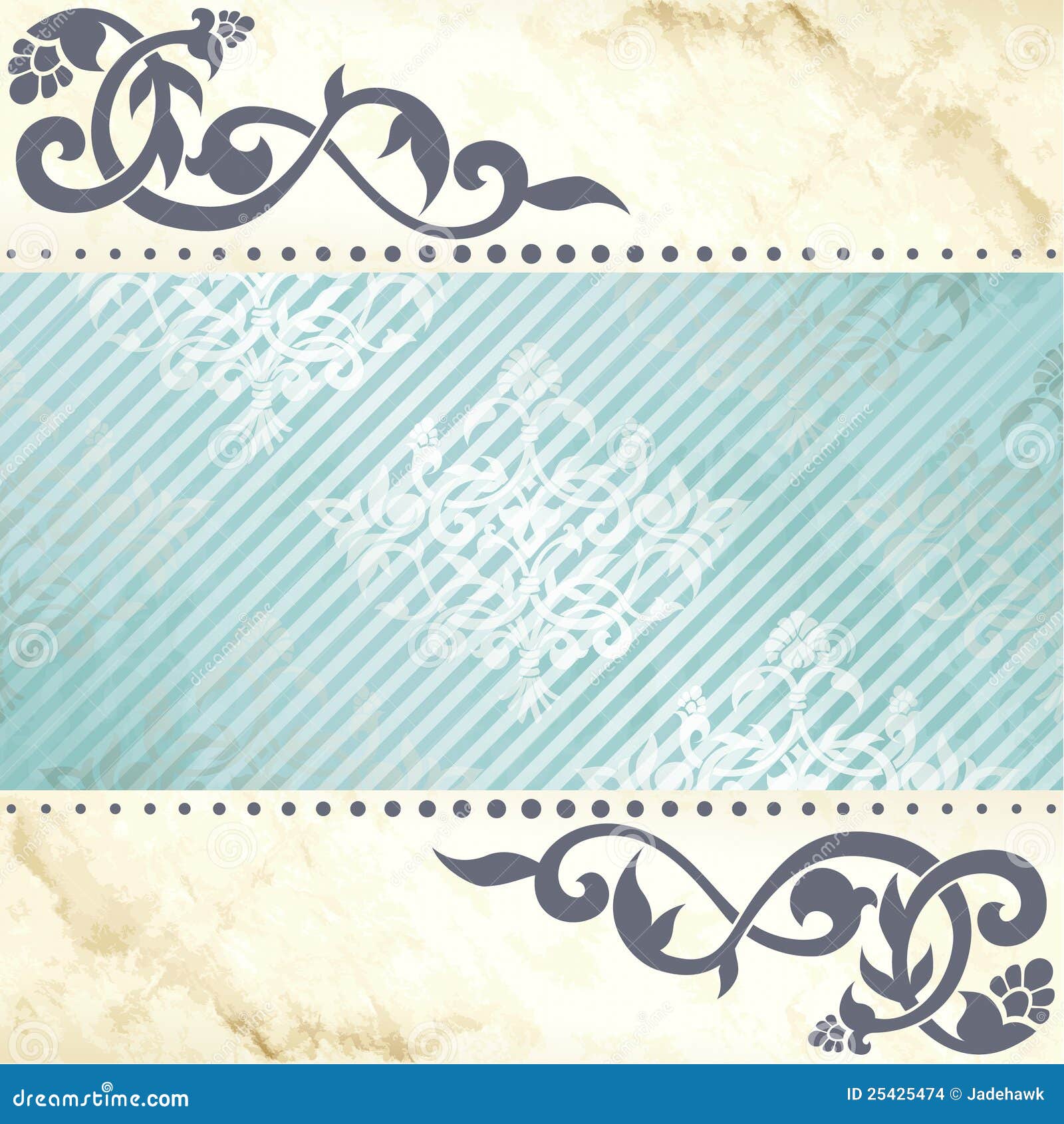Floral Arabesque Background in Blue and Gold Stock Vector ...