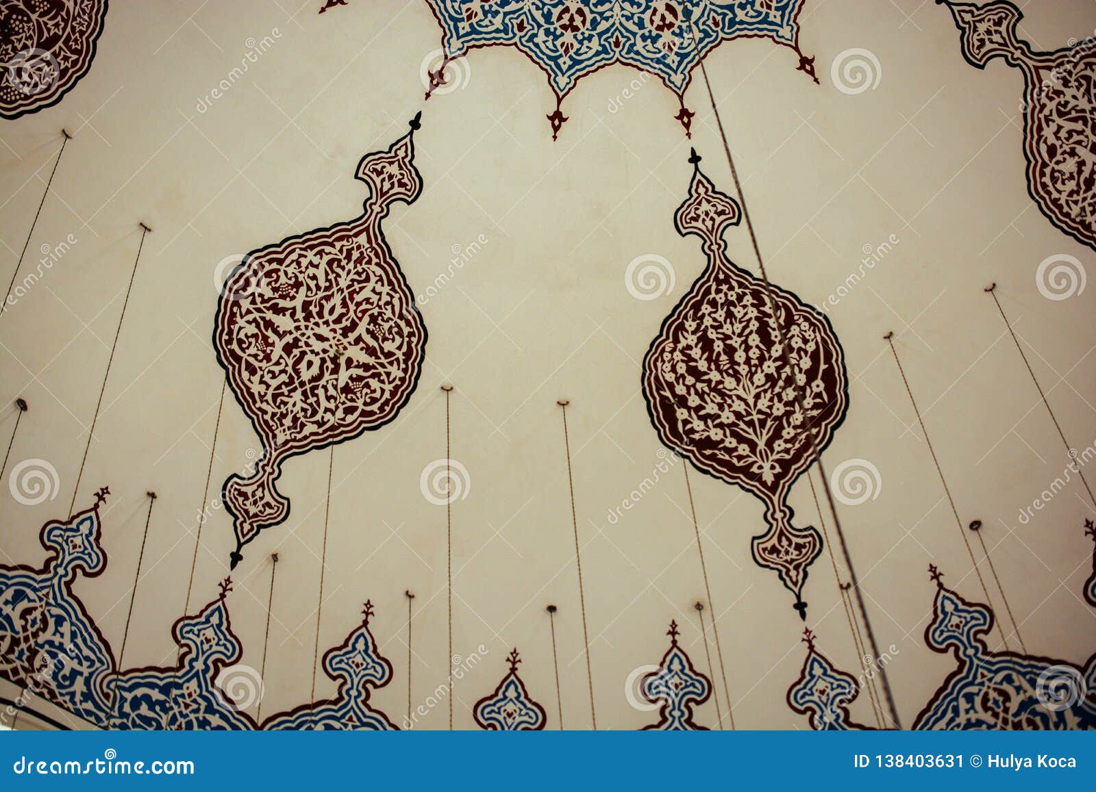 Floral Art Pattern Example of the Ottoman Time Stock Image - Image of ...