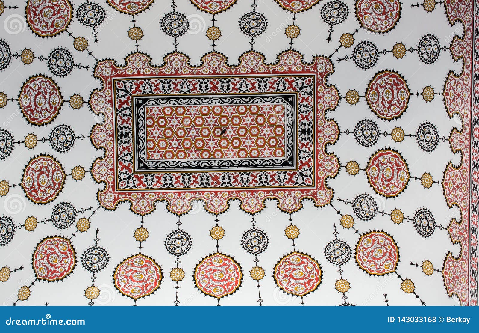 Floral Art Pattern Example of the Ottoman Time Stock Photo - Image of ...