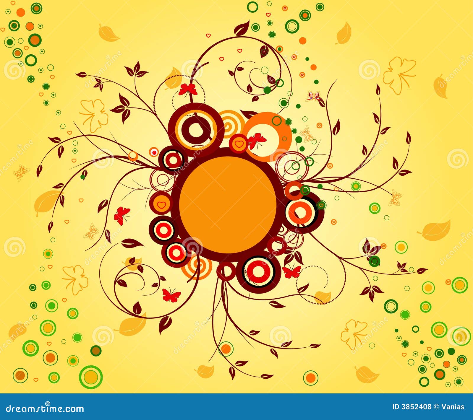 Floral Artistic Vector Design Background Stock Vector - Illustration of ...