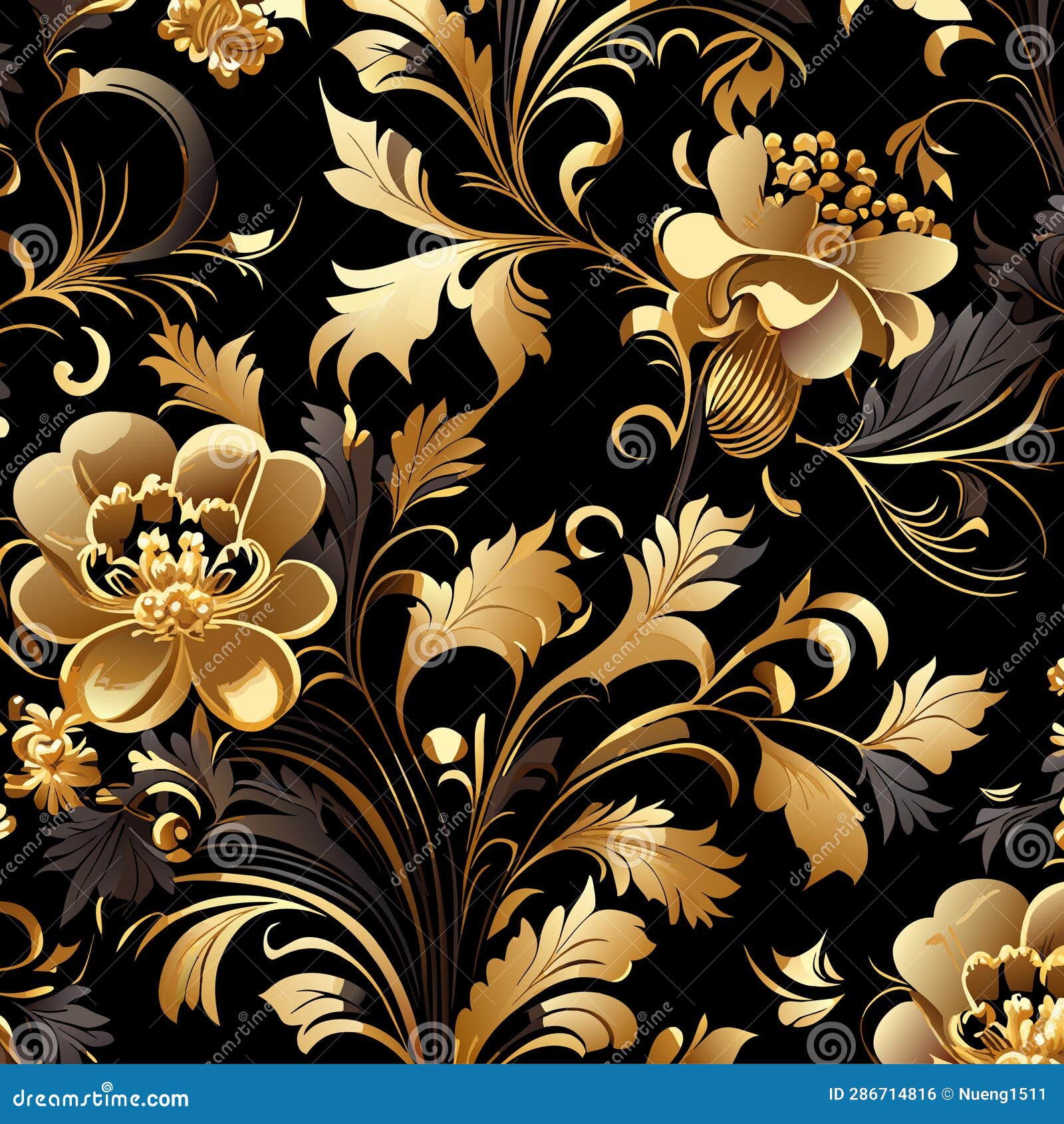 Floral Arts Pattern Design Seamless Illustion Background_025 Stock ...