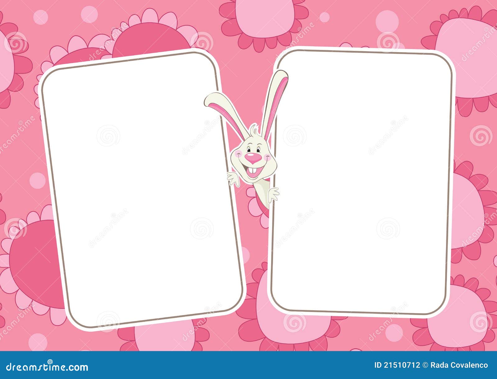 Floral baby frame stock vector. Illustration of rabbit - 21510712