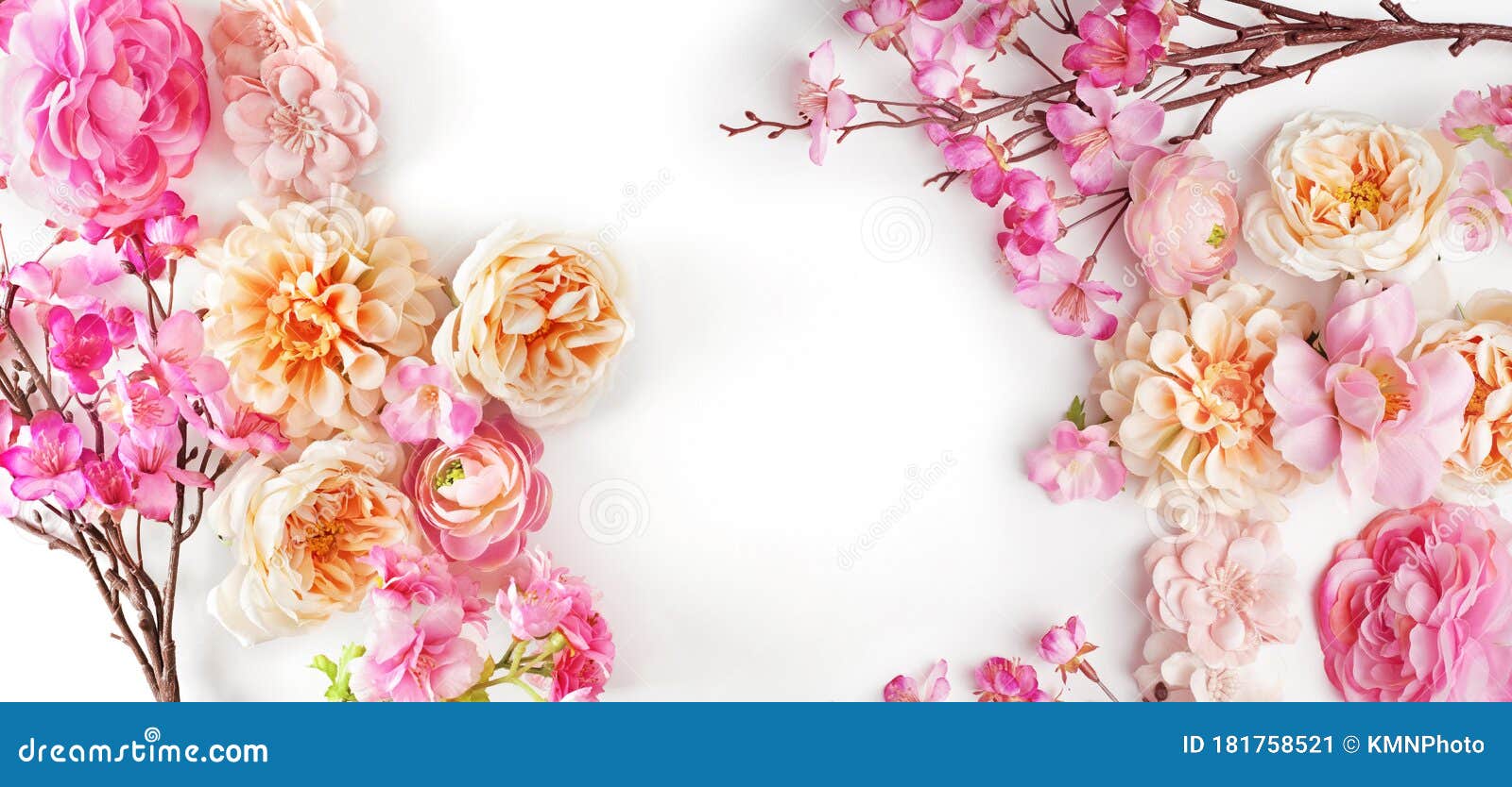 Floral Backdrop. Pink Flowers Background Stock Image - Image of ...