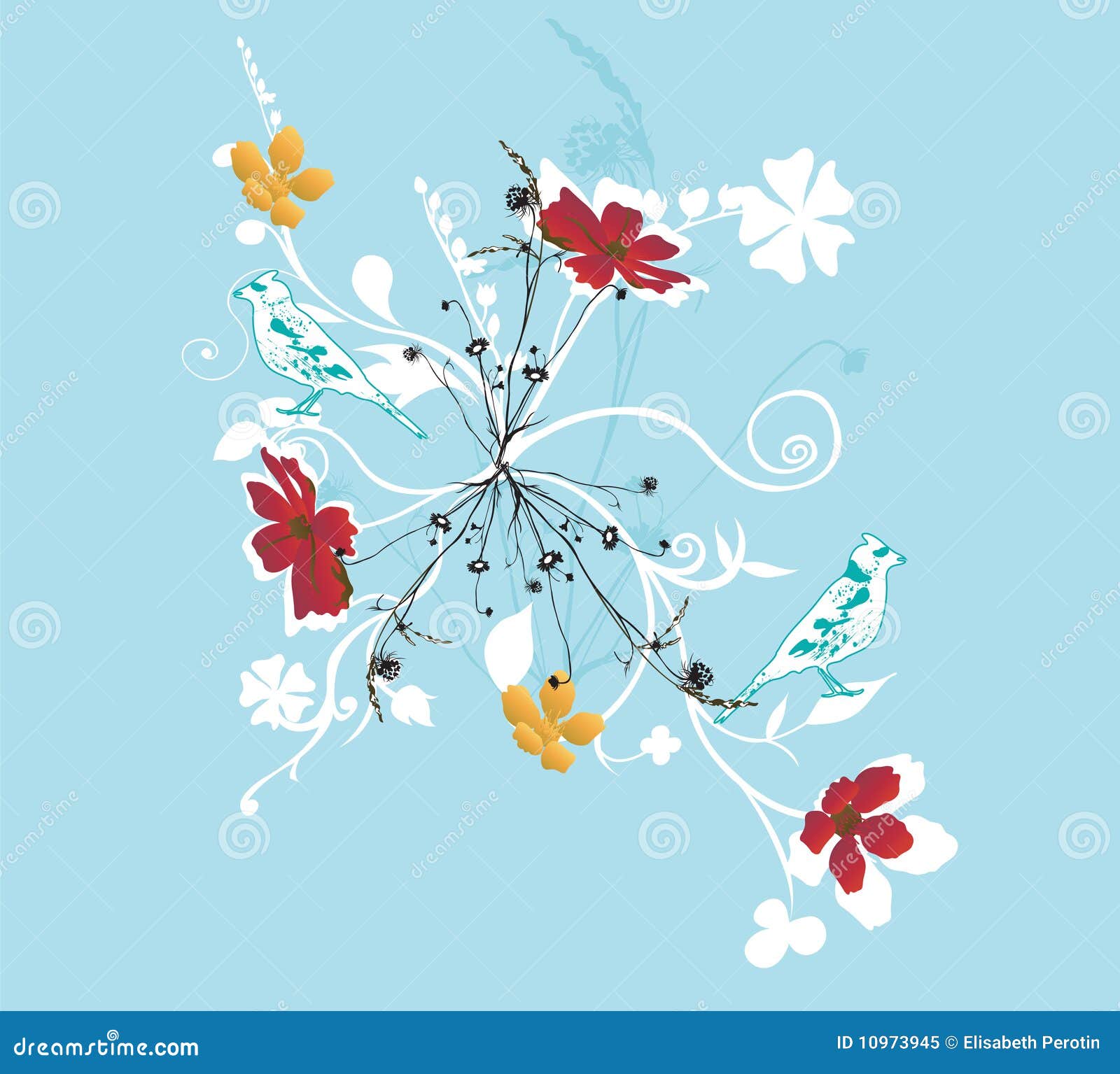 Floral background stock vector. Illustration of pattern - 10973945