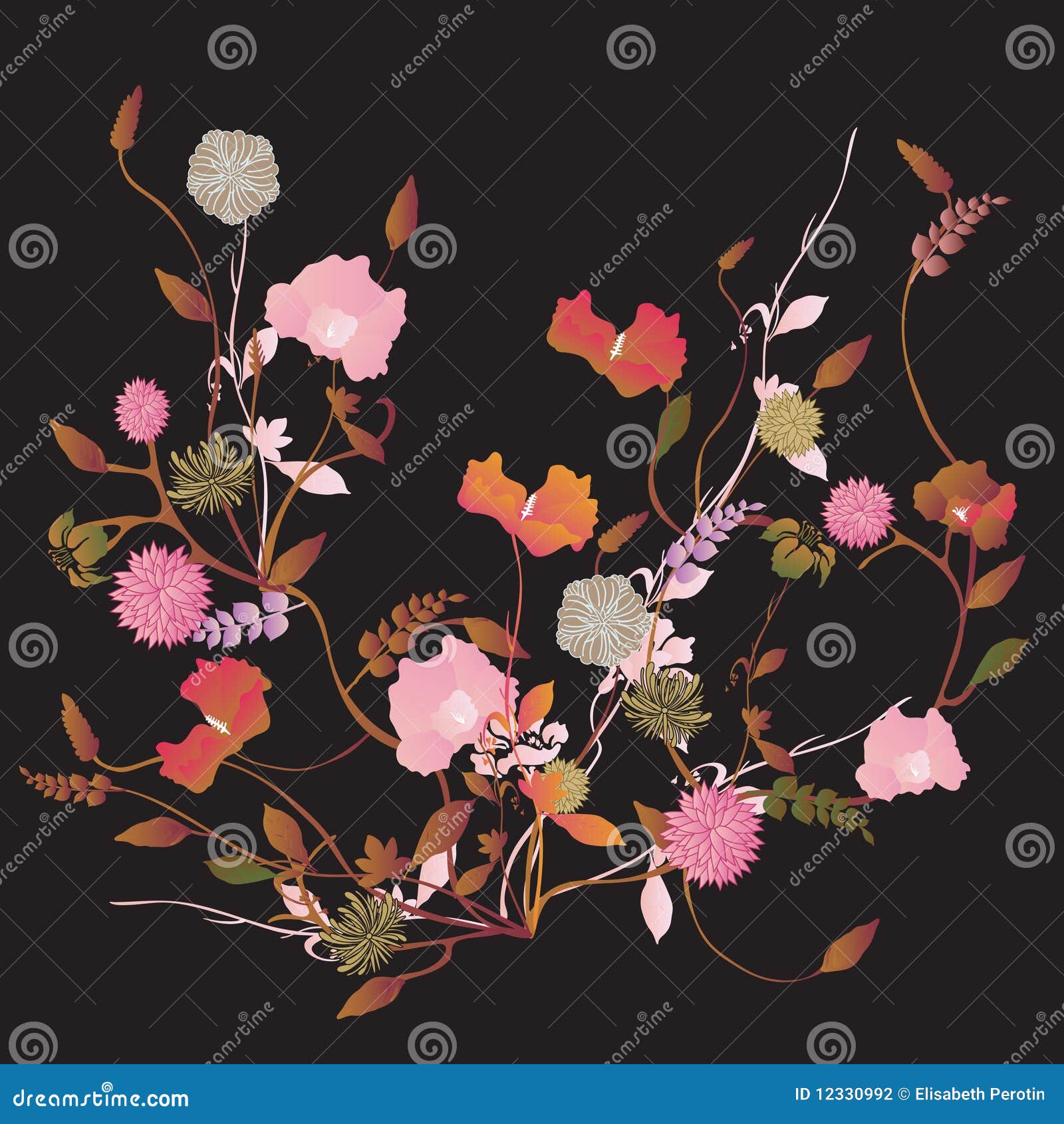 Floral background stock vector. Illustration of fancy - 12330992