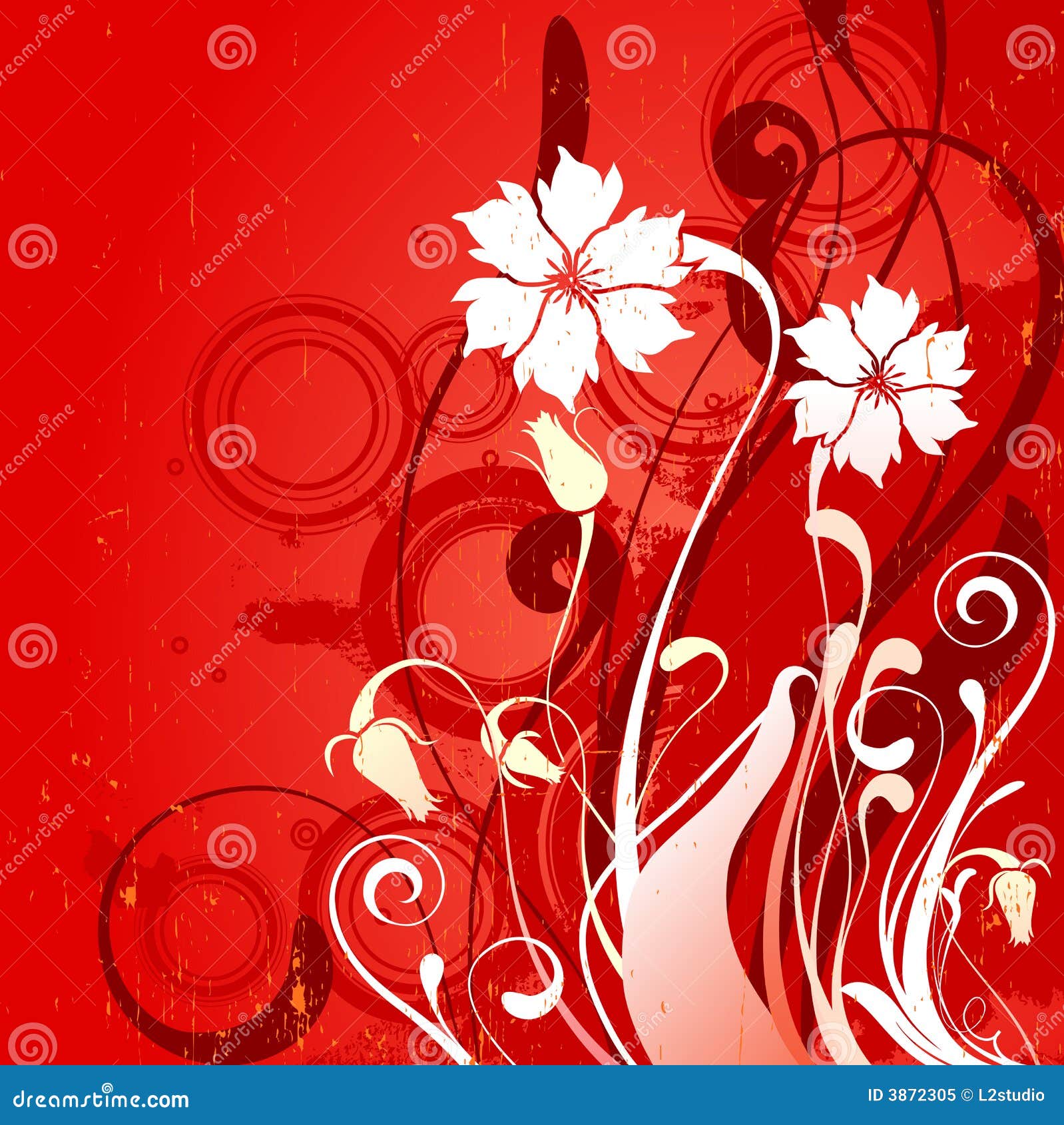 Floral background stock vector. Illustration of scroll - 3872305