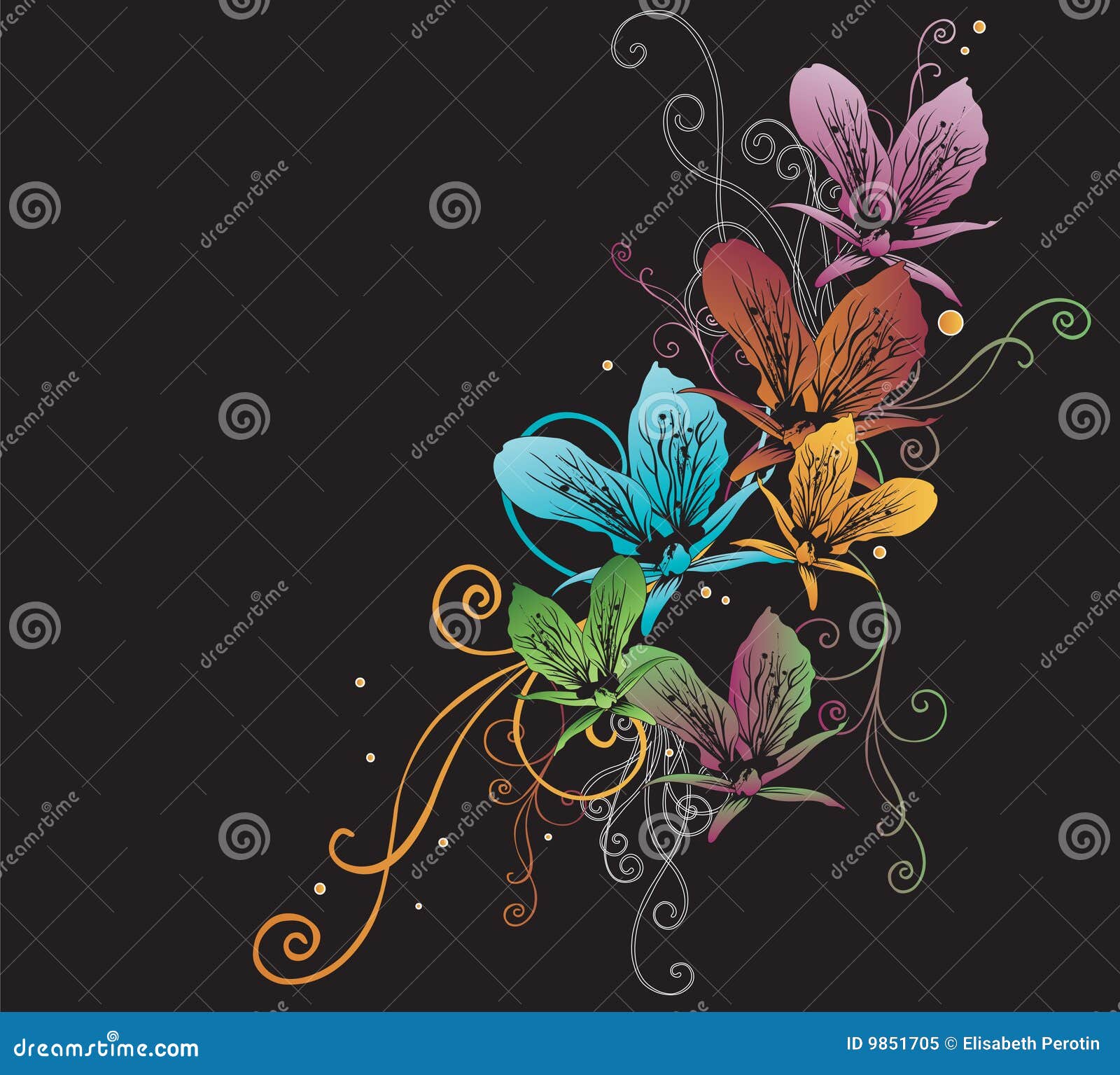 Floral background stock vector. Illustration of fancy - 9851705