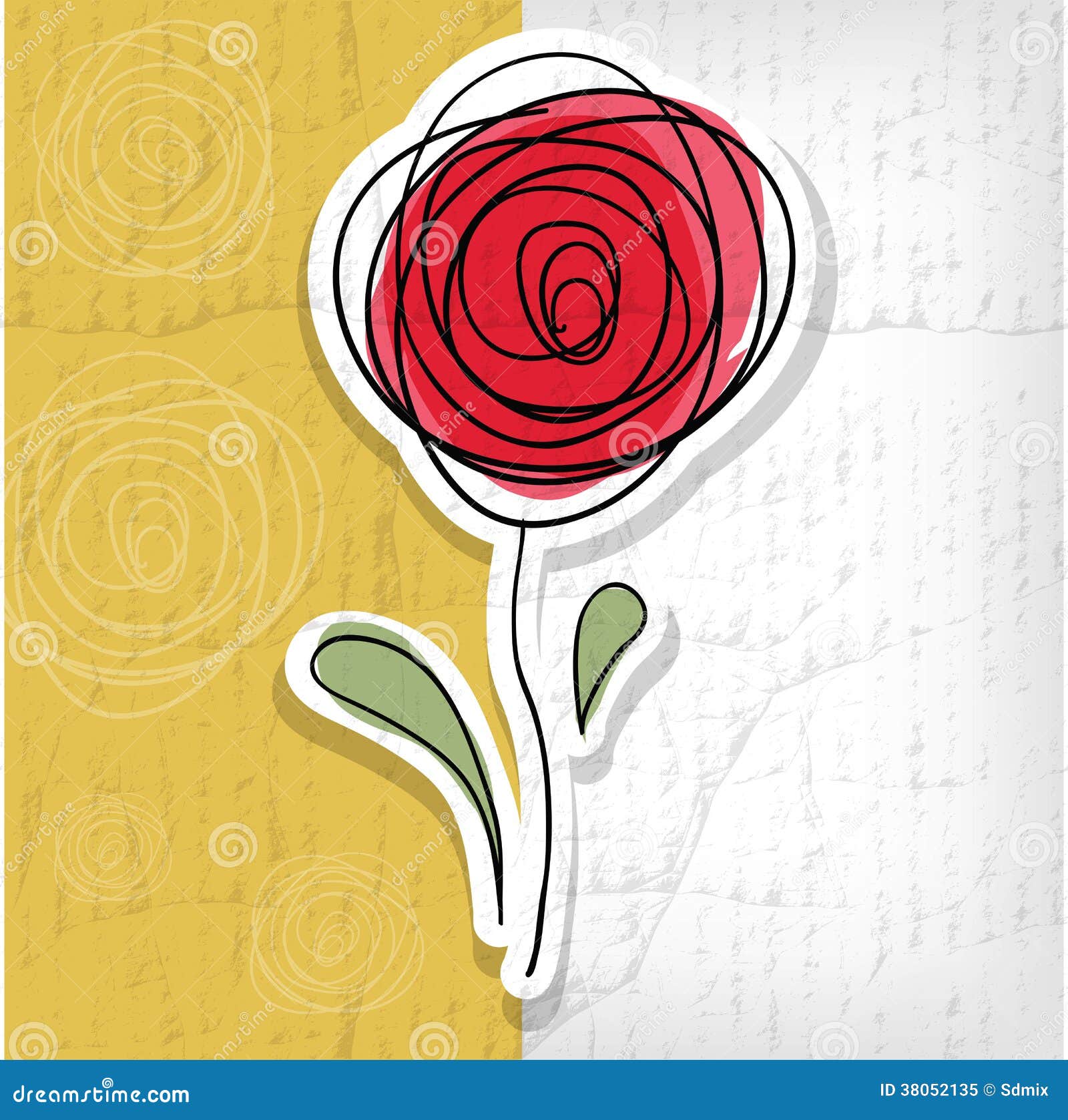 Abstract Roses Fluid Art Stock Illustration | CartoonDealer.com #217394650