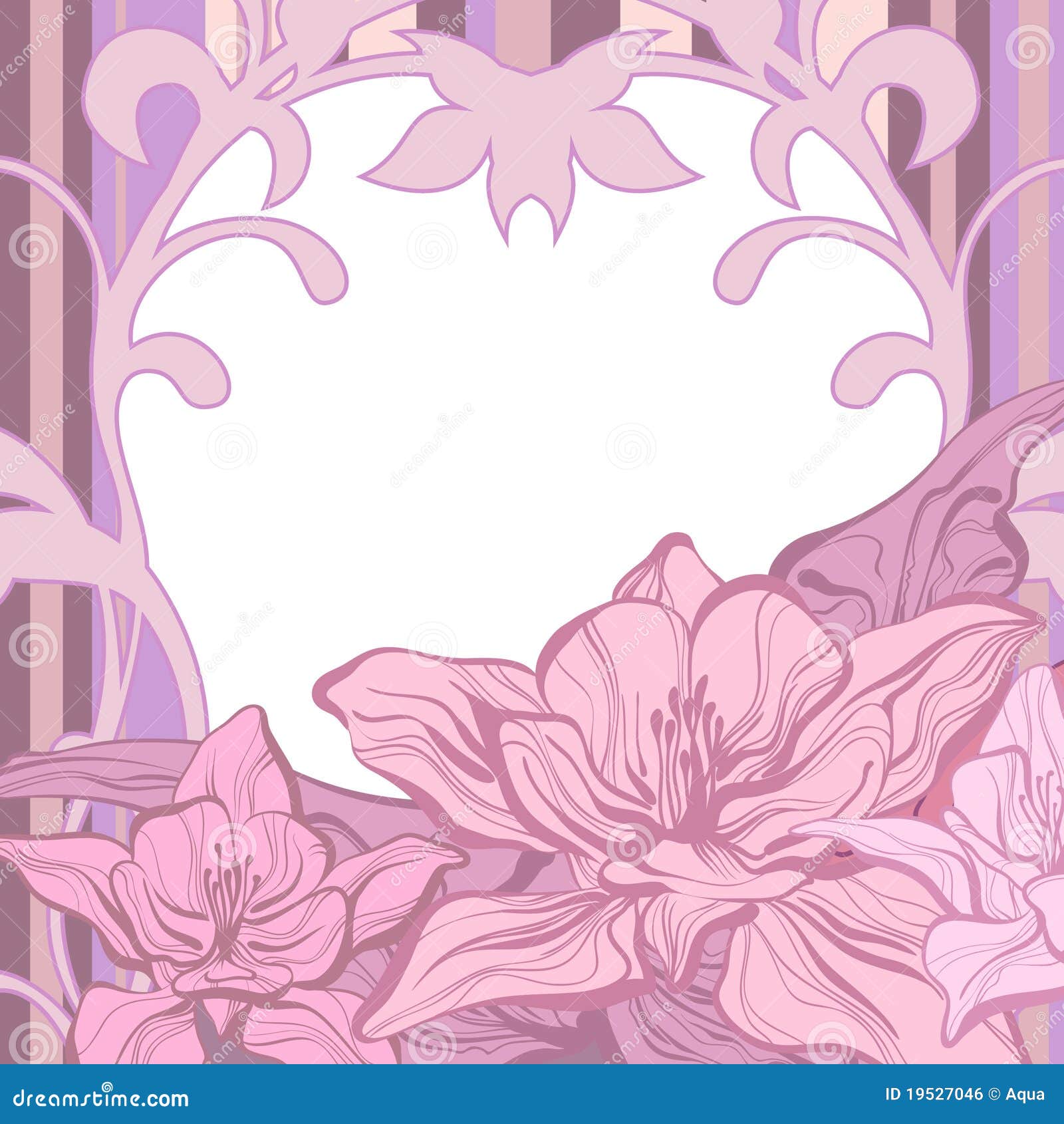 Floral background with bow stock vector. Illustration of backdrop ...