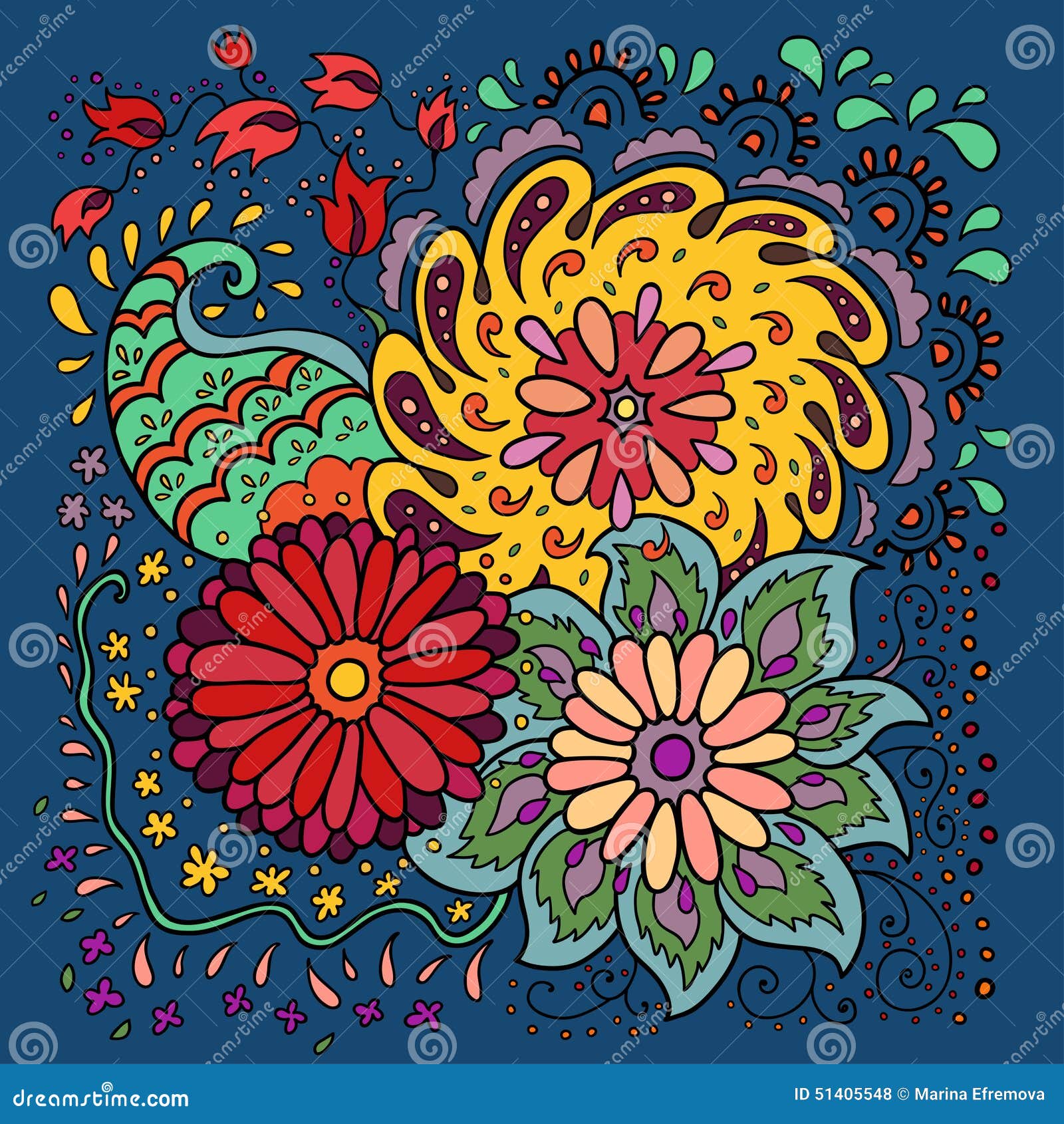 Floral background stock vector. Illustration of bright - 51405548