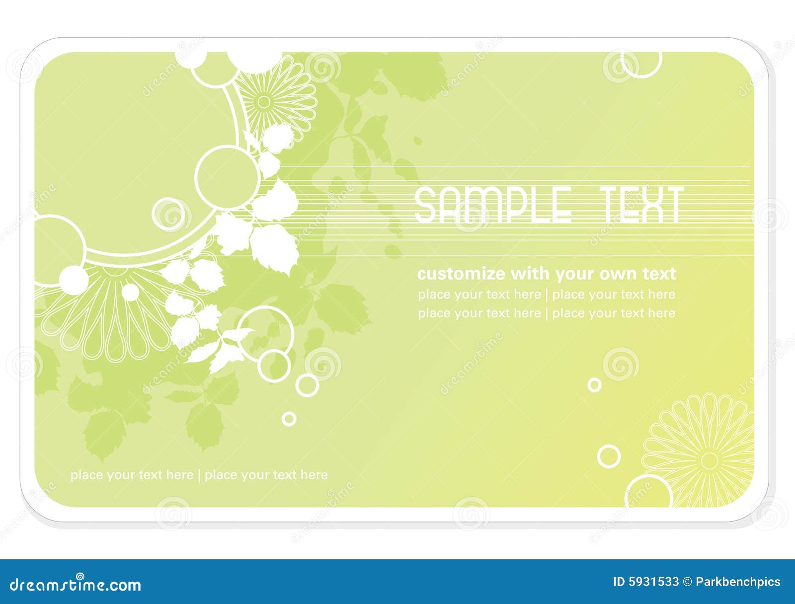 Floral Background or Business-card Stock Vector - Illustration of white ...