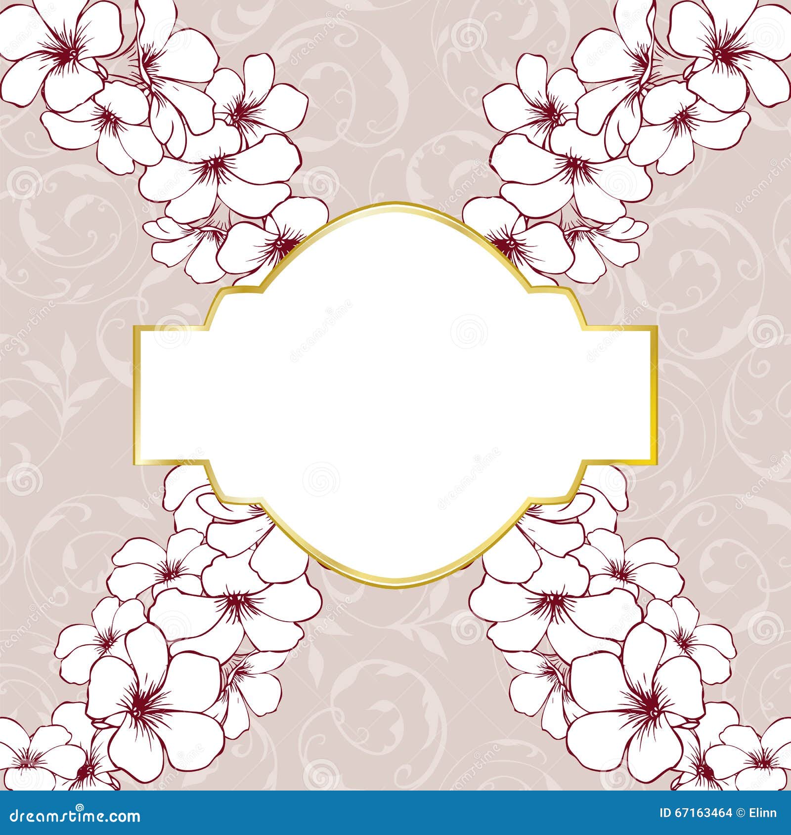 Floral background card stock vector. Illustration of ornament - 67163464