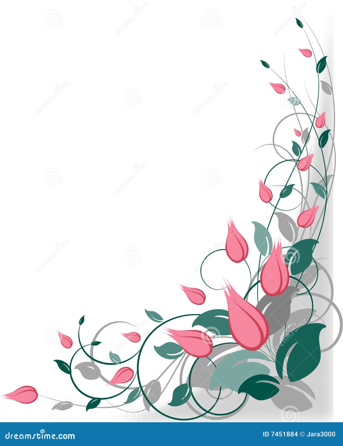 Floral background, corner stock illustration. Illustration of ornate ...